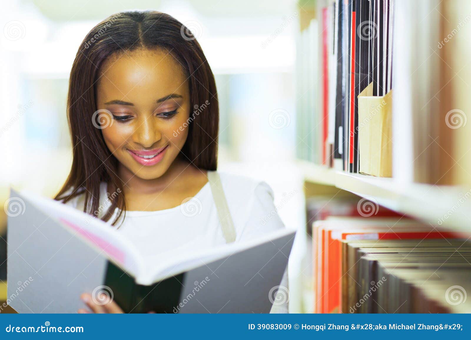 African University Student Reading Stock Image - Image of learner ...