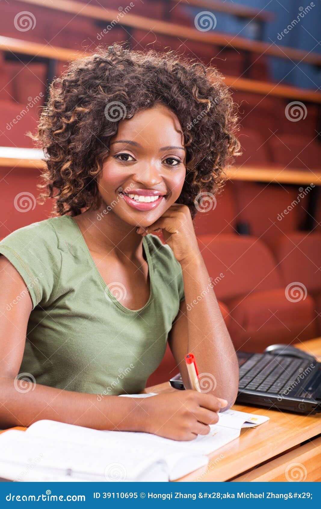 African University Student Studying Stock Image - Image of beauty ...