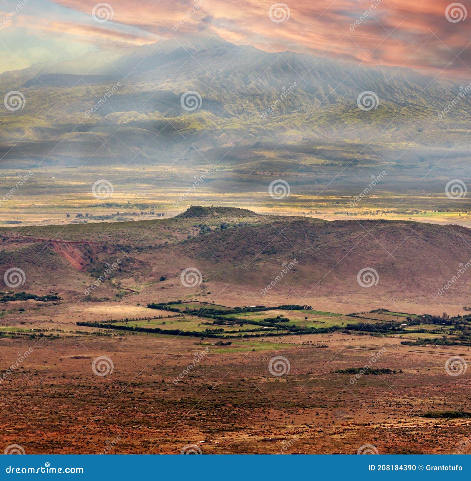African valley at sunset stock photo. Image of namibia - 208184390