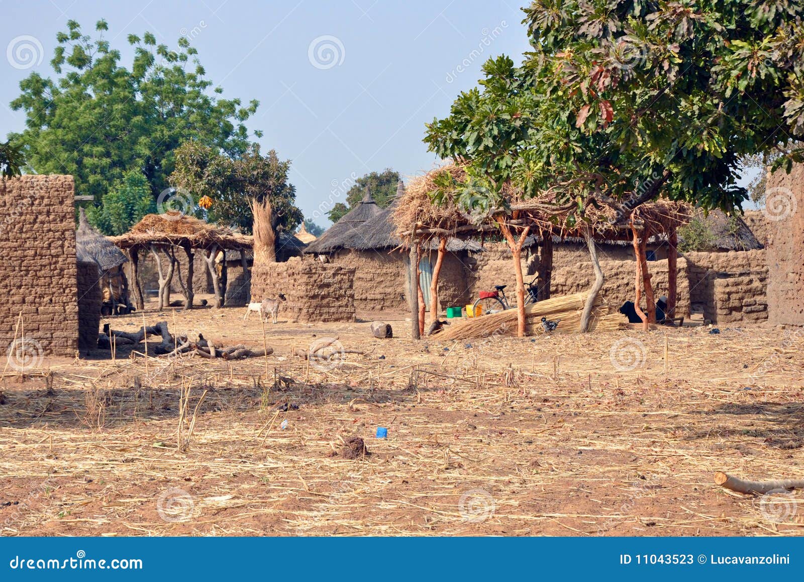 African village stock image. Image of thatched, poverty - 11043523