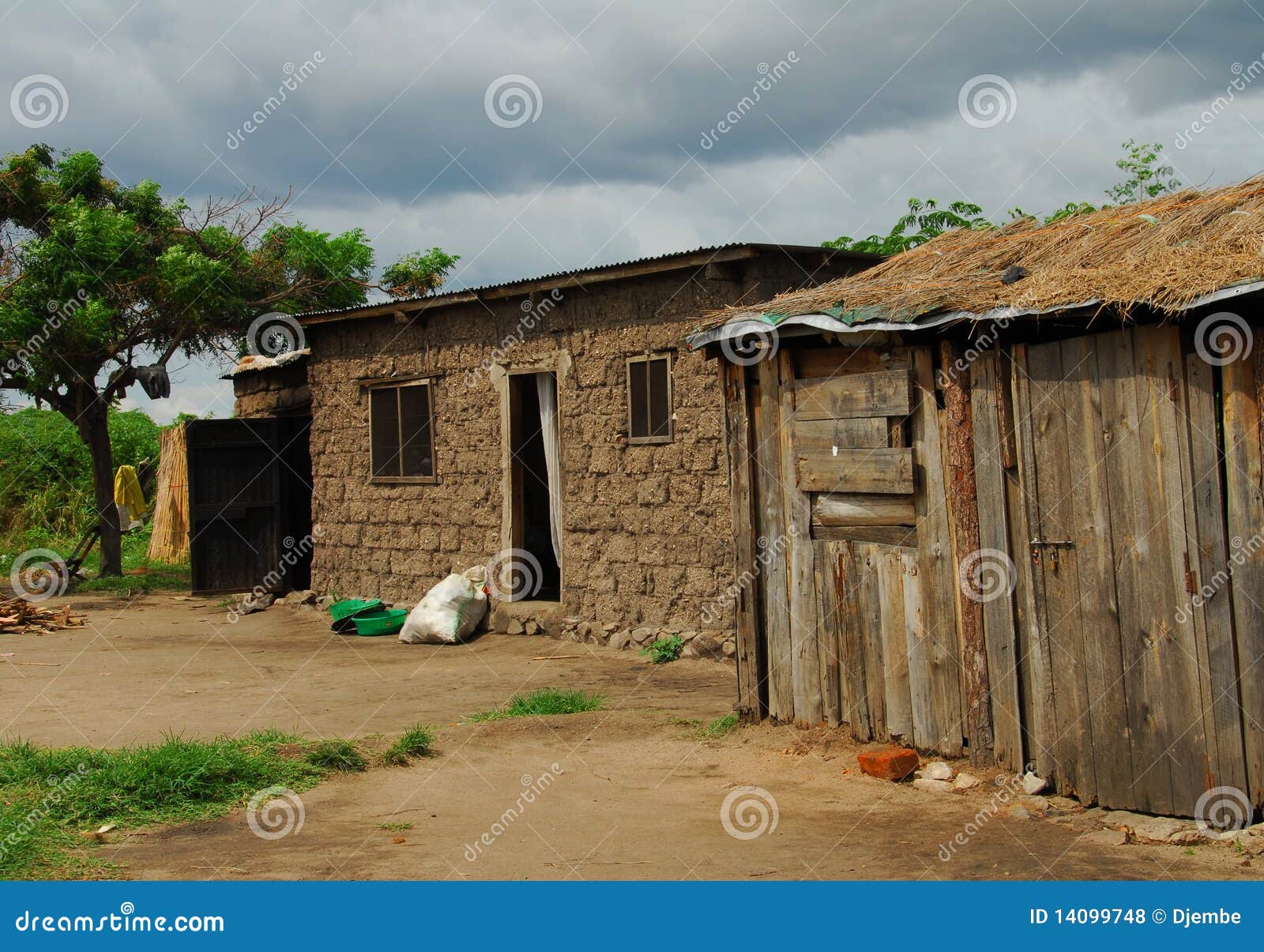 African village stock photo. Image of world, third, africa - 14099748