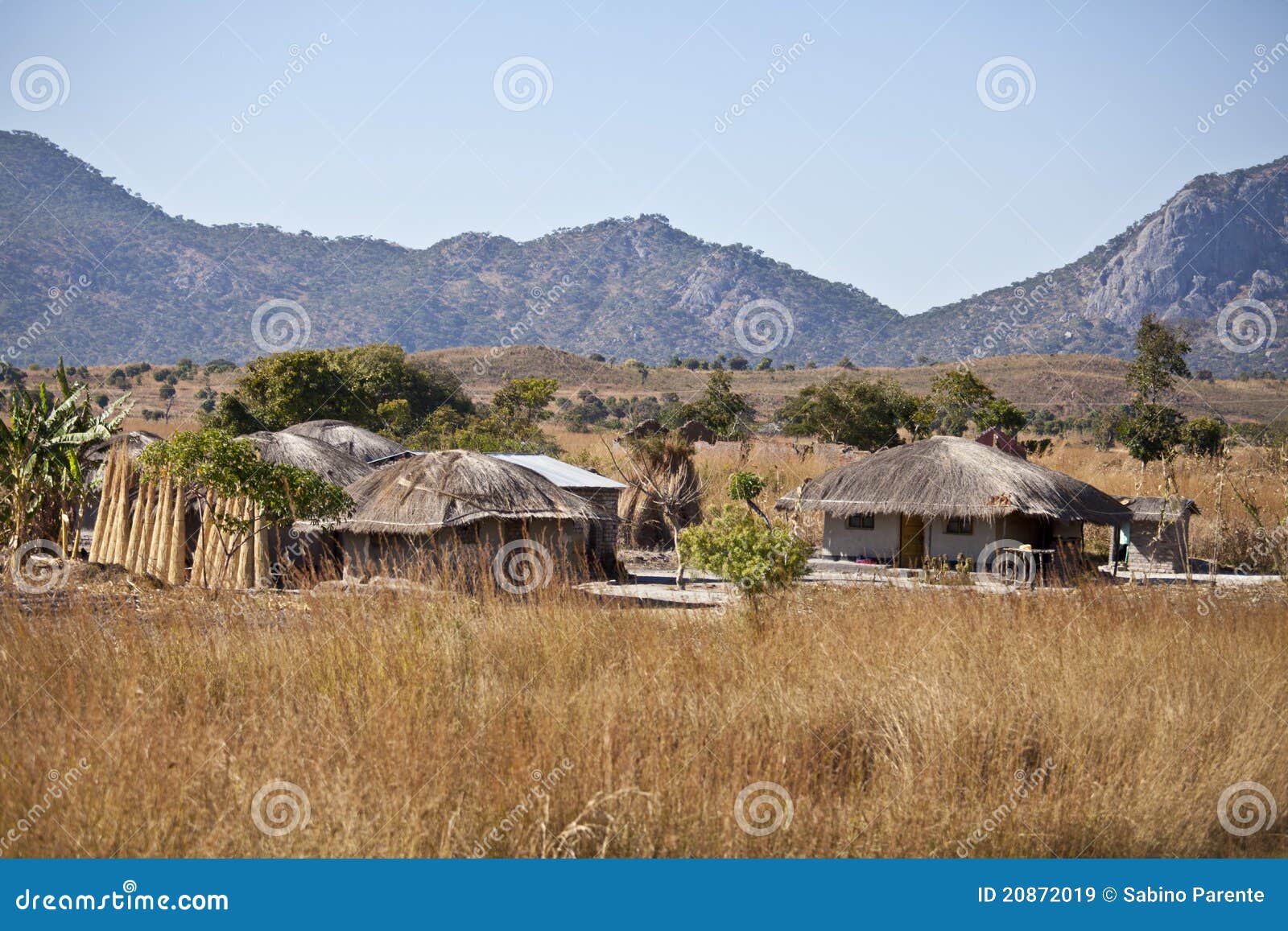 African Village stock image. Image of mountains, poverty - 20872019
