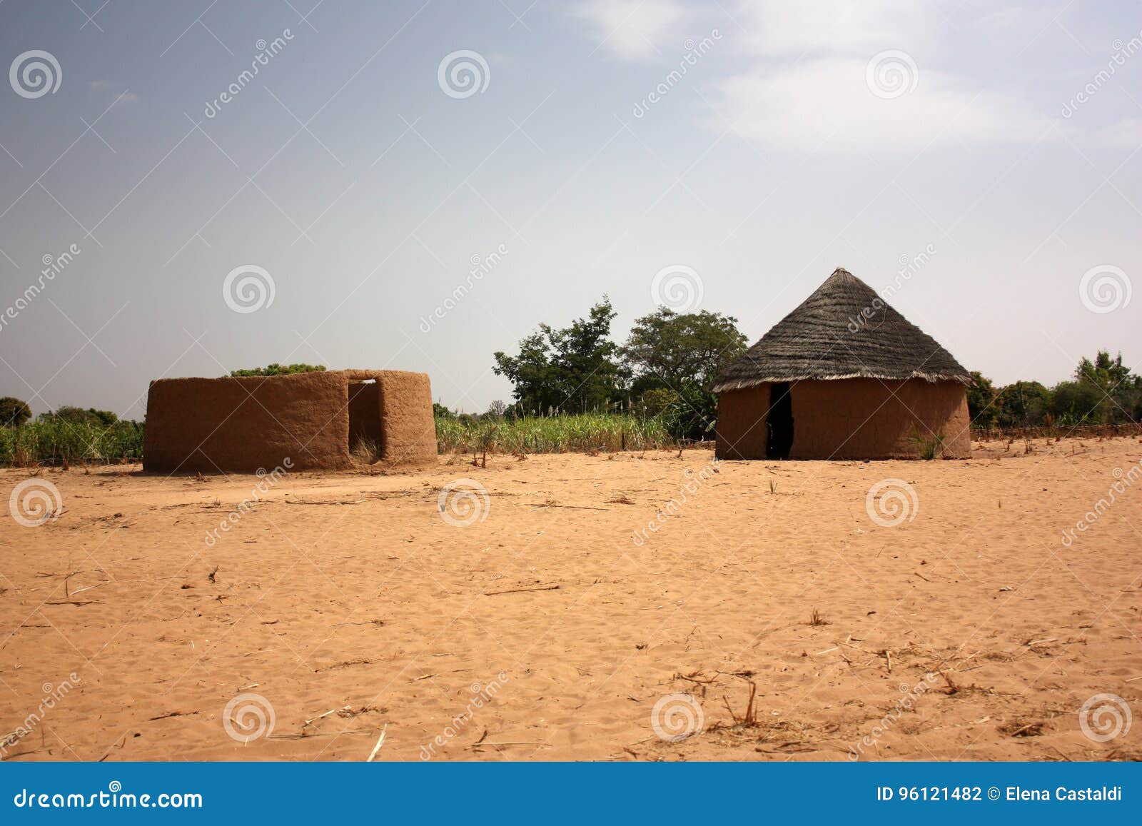 African village huts stock photo. Image of huts, building - 96121482