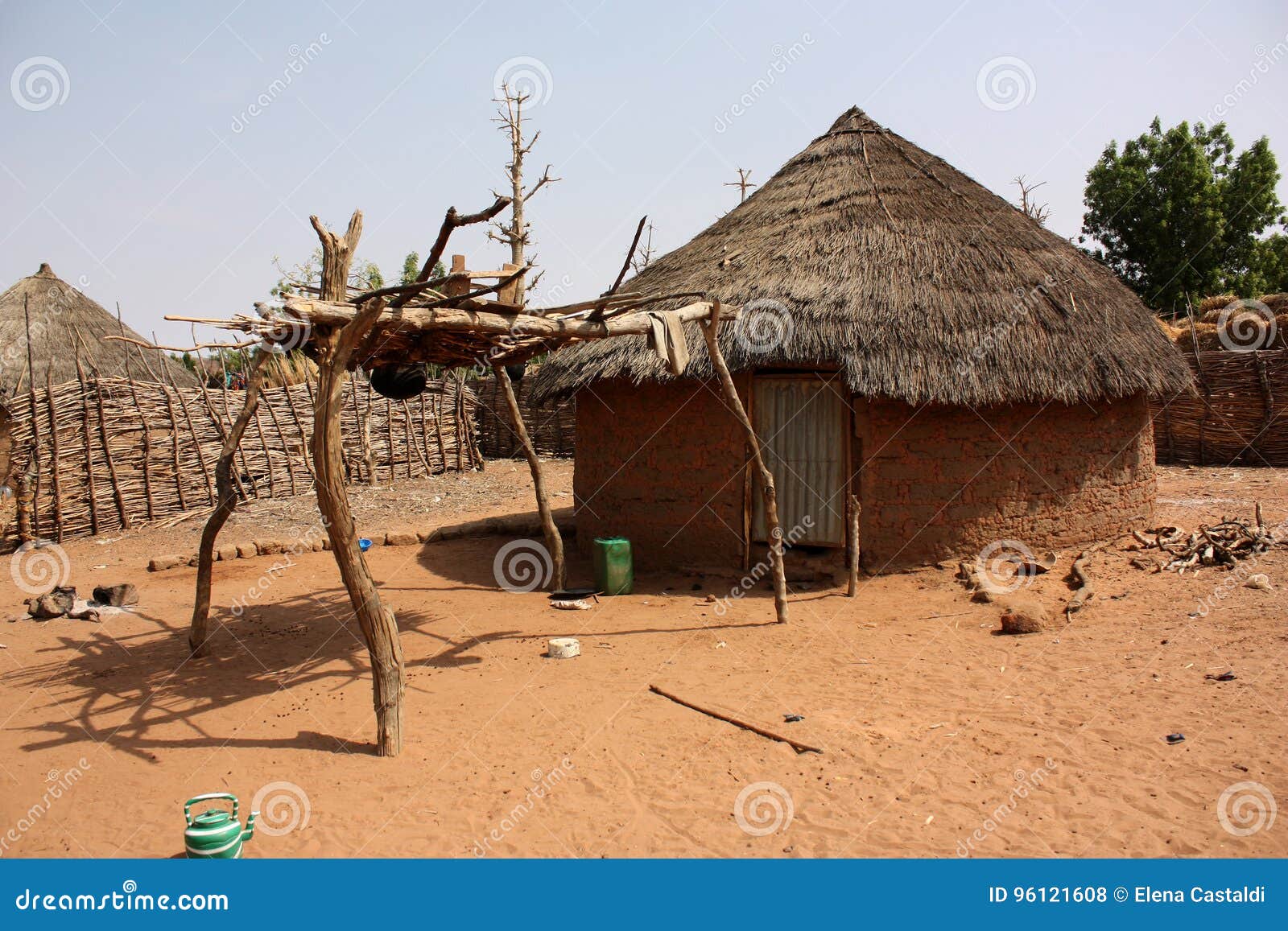 African village huts stock photo. Image of nomadic, natural - 96121608