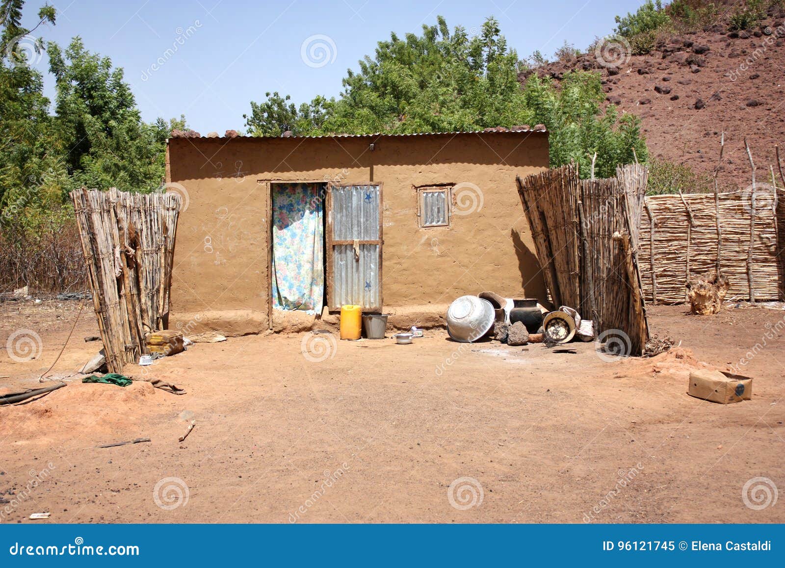 African village huts stock image. Image of countryside - 96121745