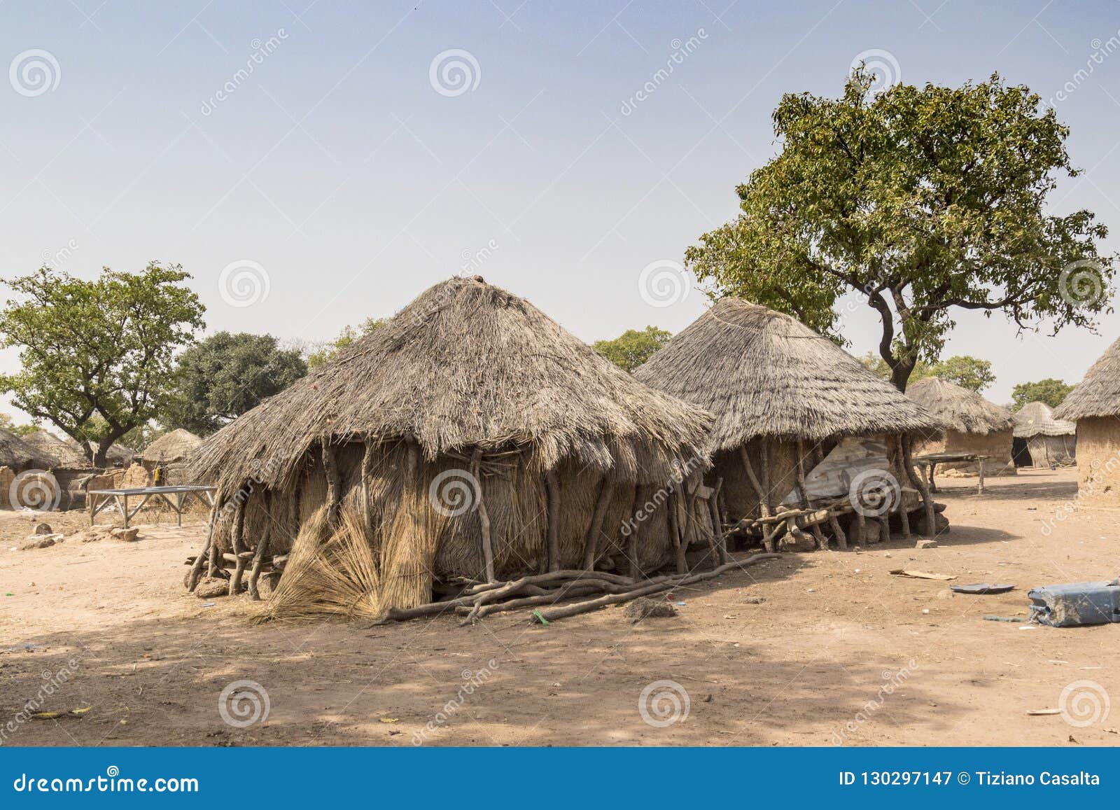 African village in ghana stock image. Image of village - 130297147