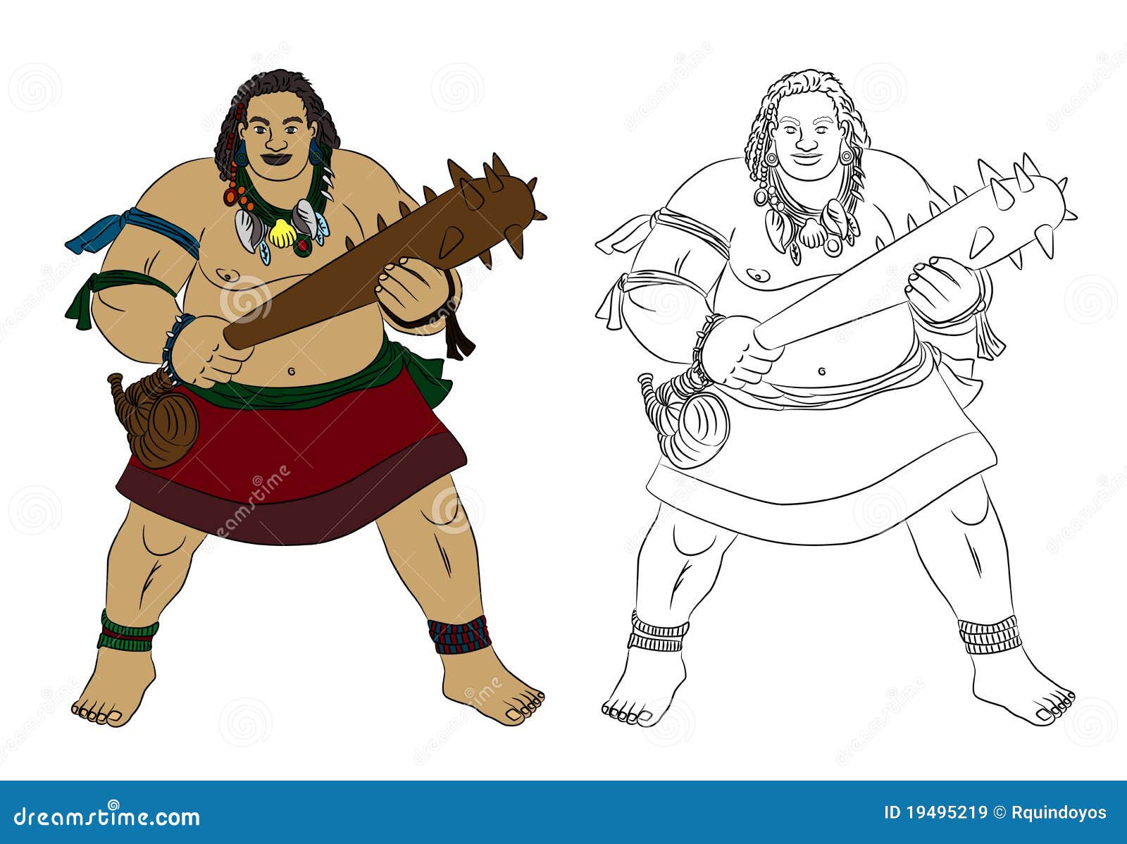 African warrior stock illustration. Illustration of warrior - 19495219