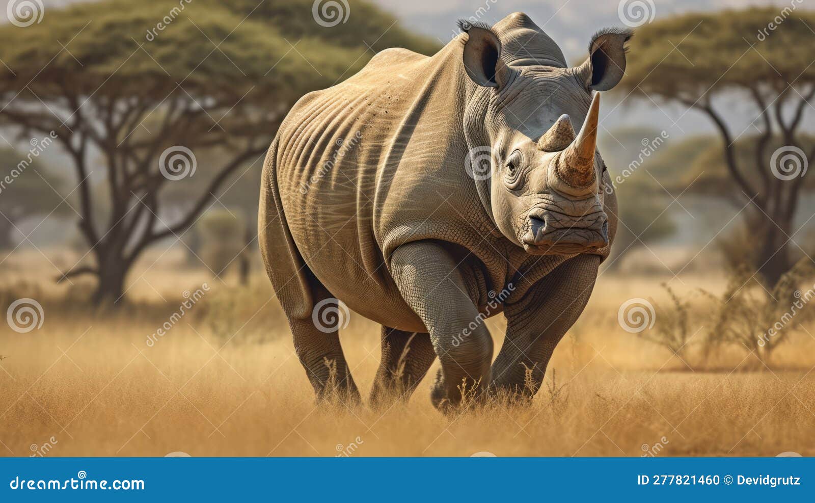 African White Rhino. Generative AI Stock Photo - Image of rhino, horn ...