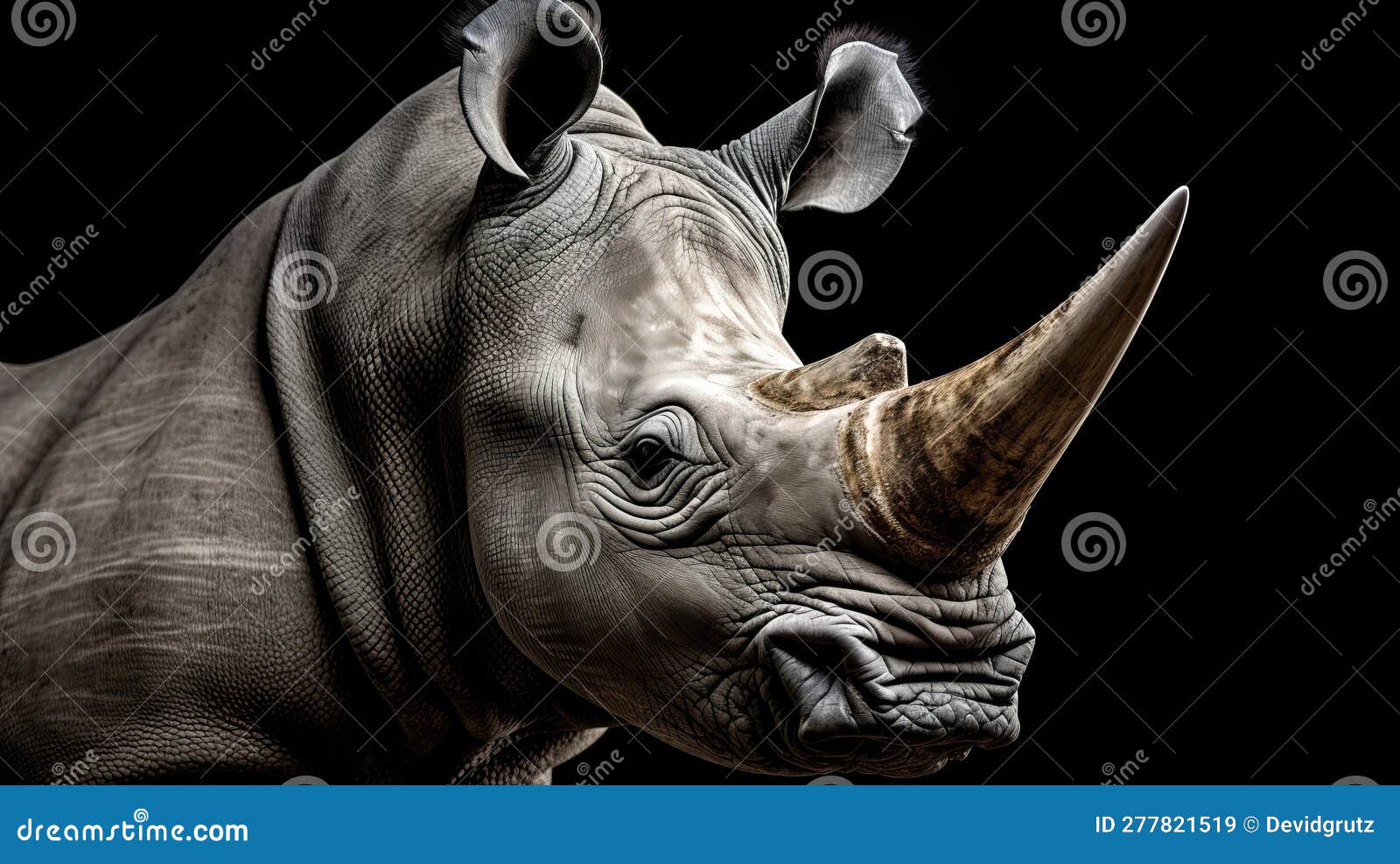 African White Rhino. Generative AI Stock Image - Image of mammal, south ...