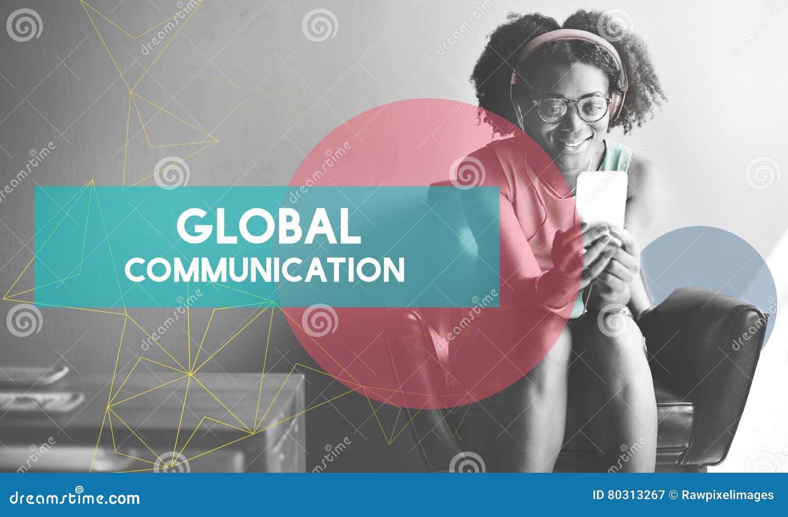 African Woman Connection Device Networking Concept Stock Image - Image ...