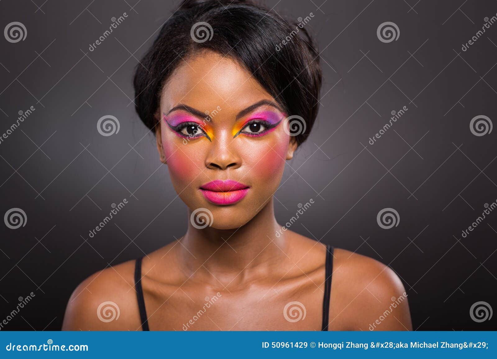 African Woman Creative Makeup Stock Image - Image of ethnicity, elegant ...