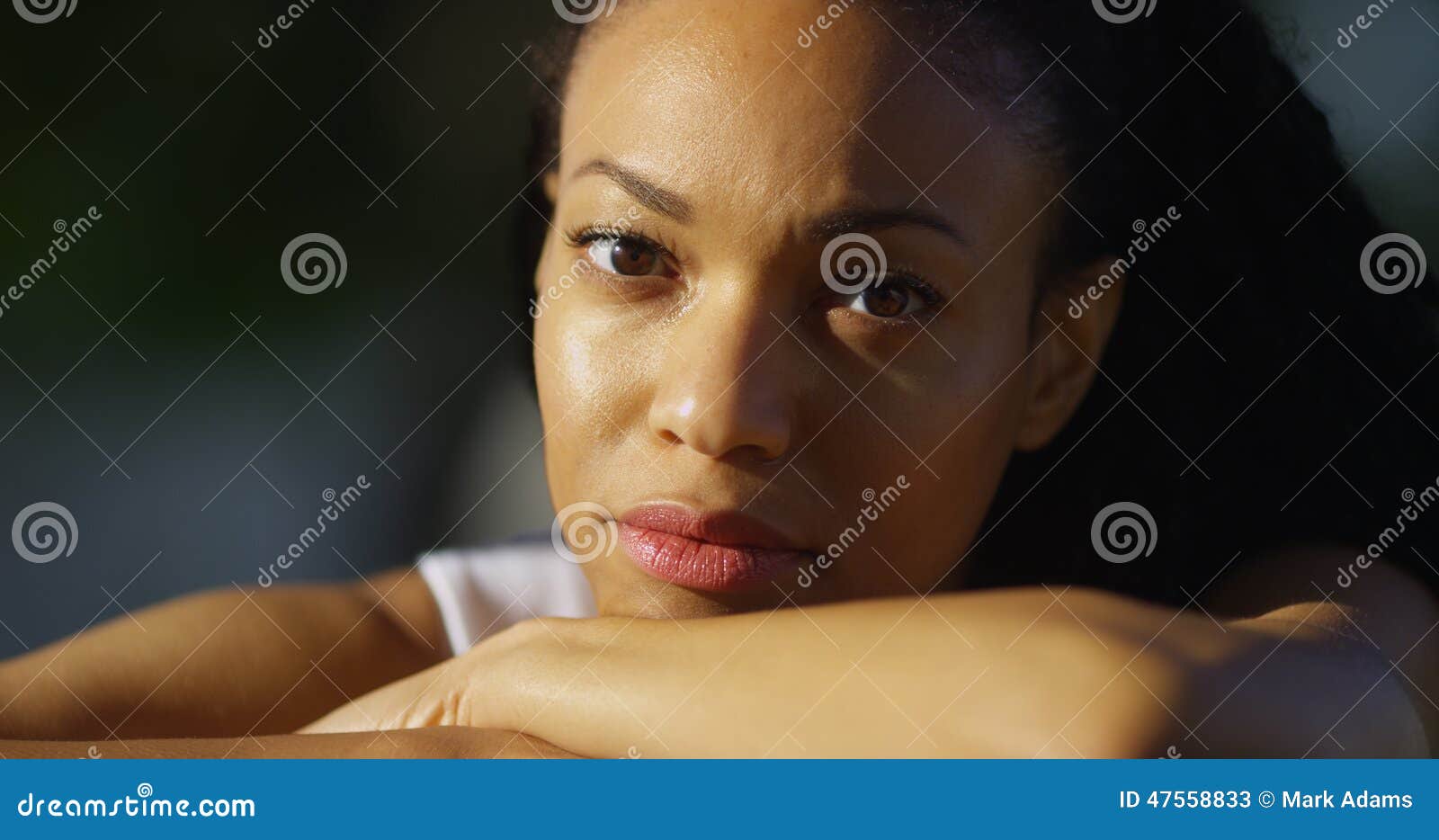 African Woman Crying Outdoors Stock Image - Image of female, devastated ...