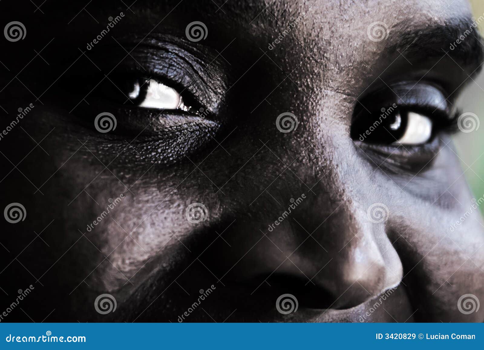 African woman eyes stock image. Image of nose, expression - 3420829