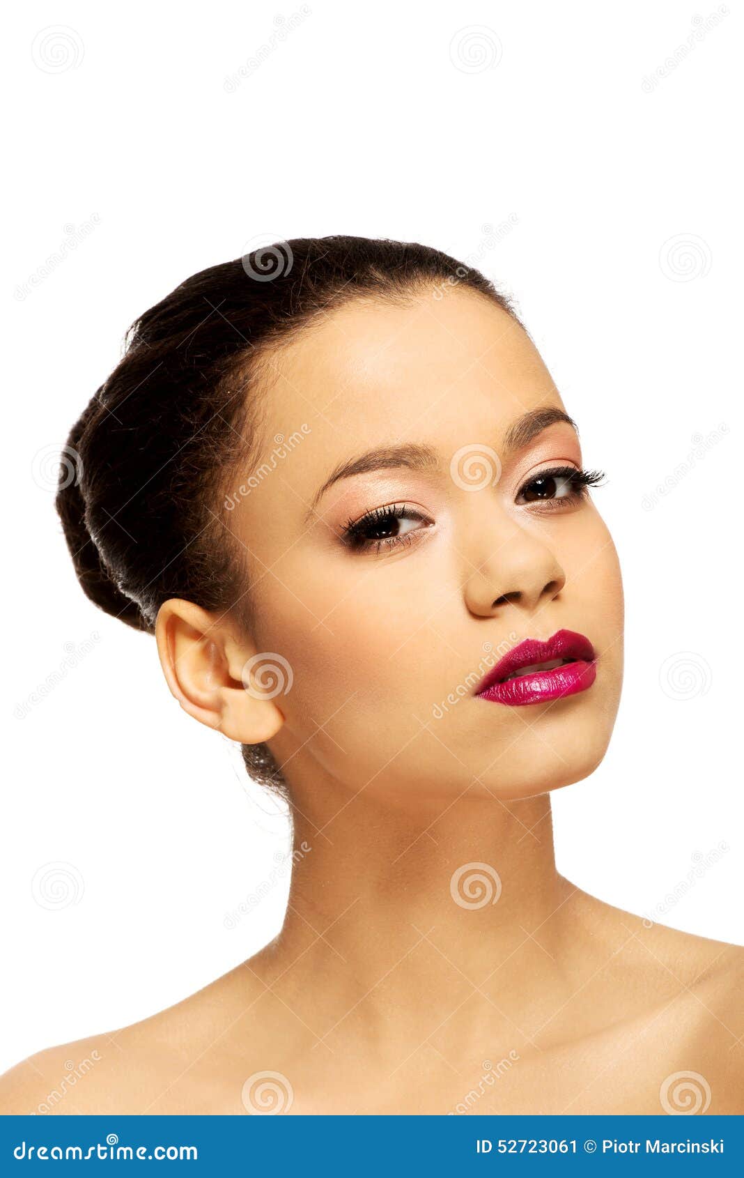 African Woman with Make Up. Stock Image - Image of extensions, ethnic ...