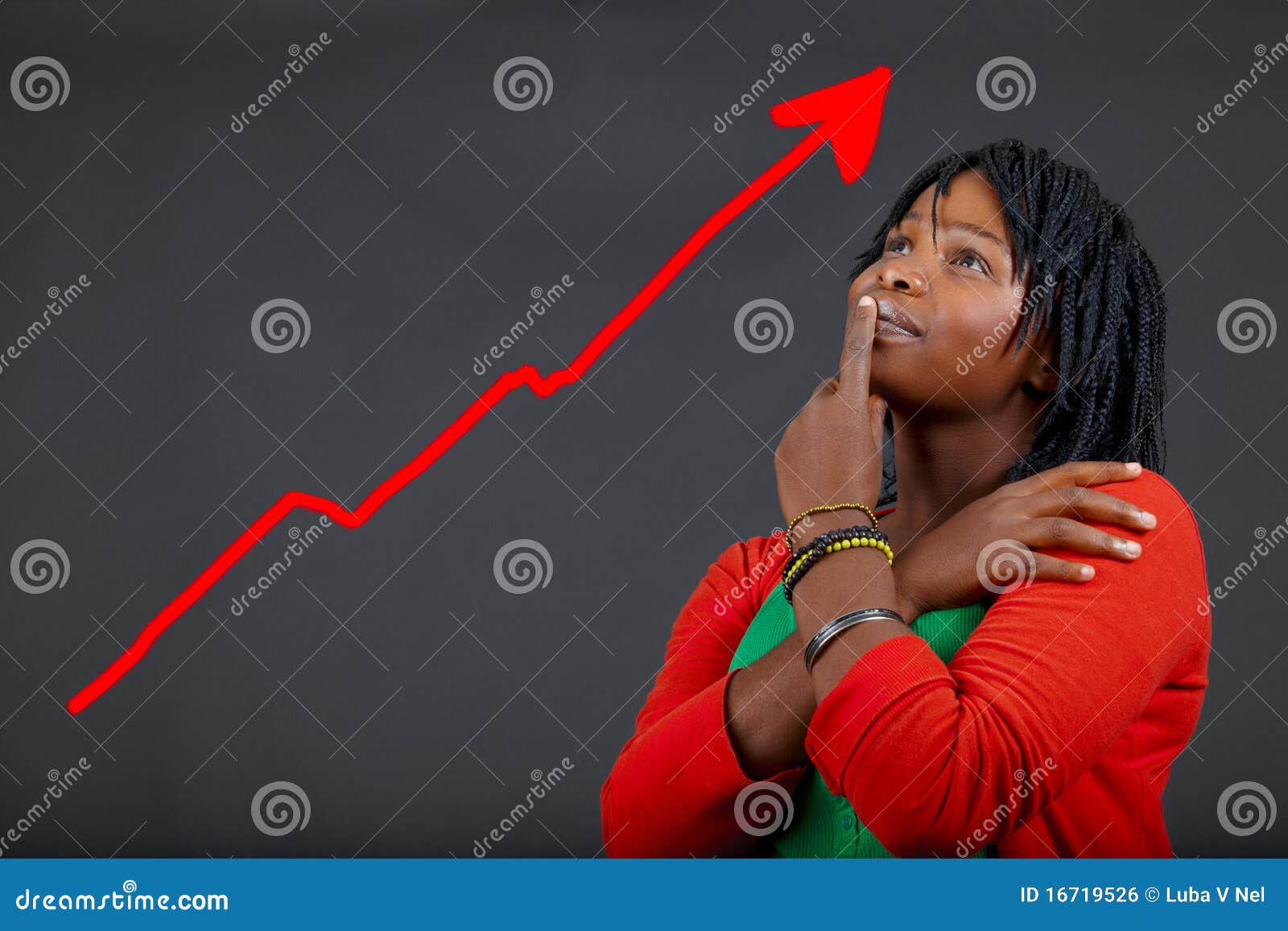 African Woman Personal Growth Stock Photo - Image of growth, american ...