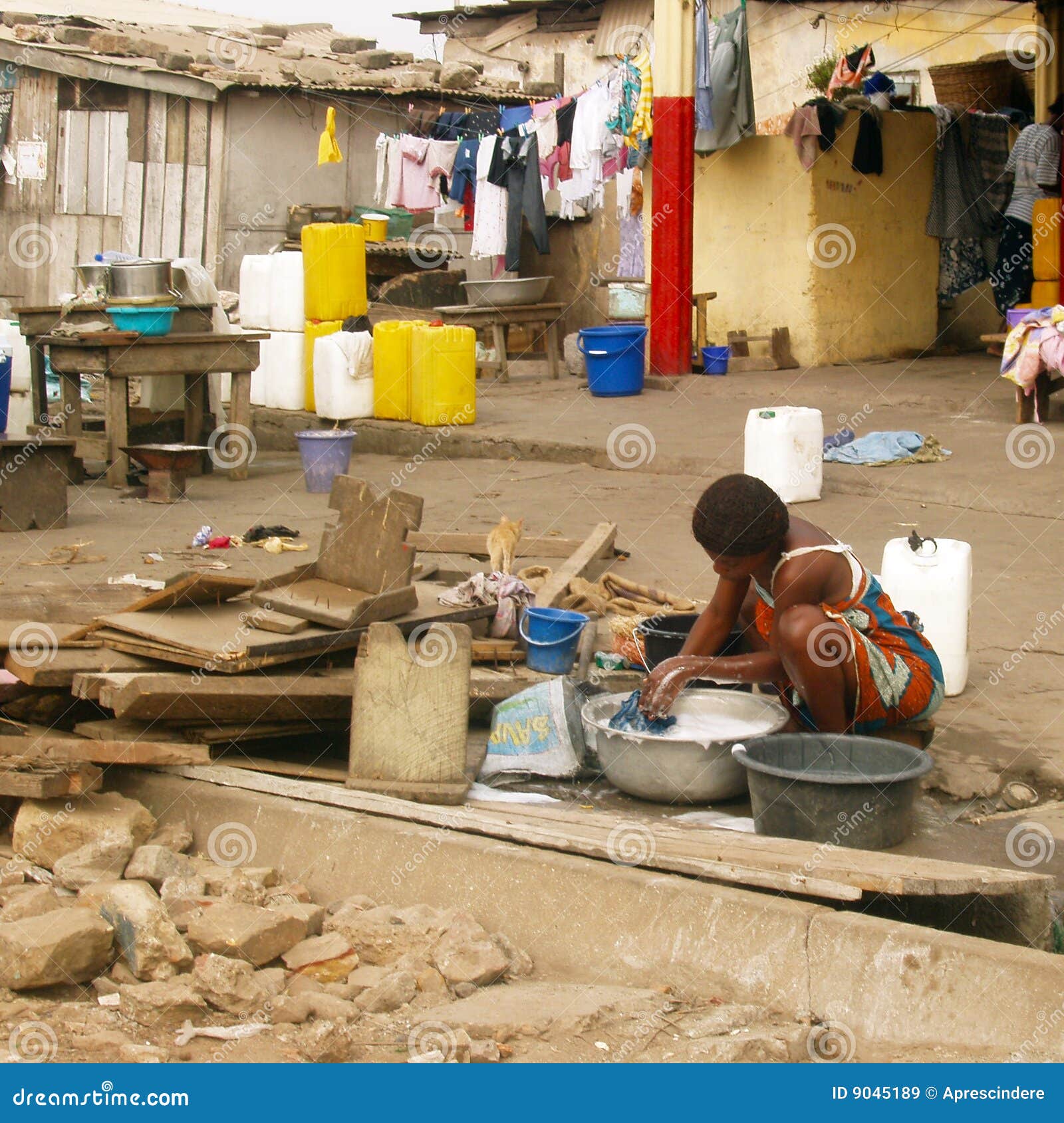 African Woman Washing Clothes Editorial Stock Image - Image of cultural ...