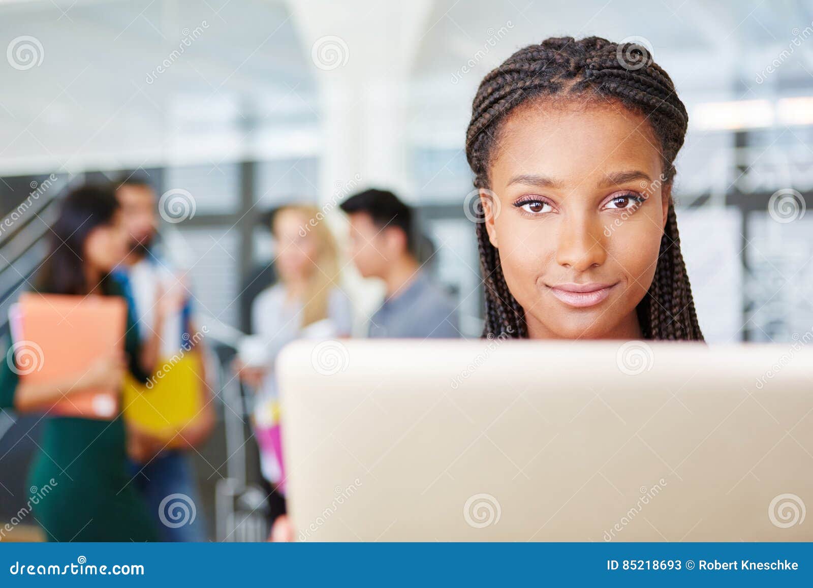 African Woman Working with Computer Stock Image - Image of profession ...