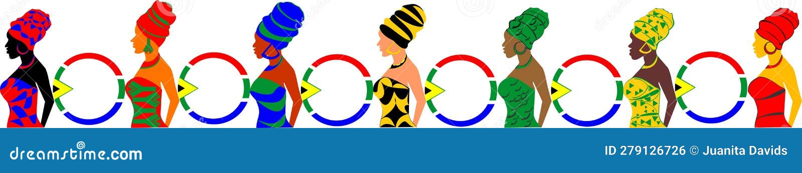 African Women Border stock photo. Illustration of safari - 279126726