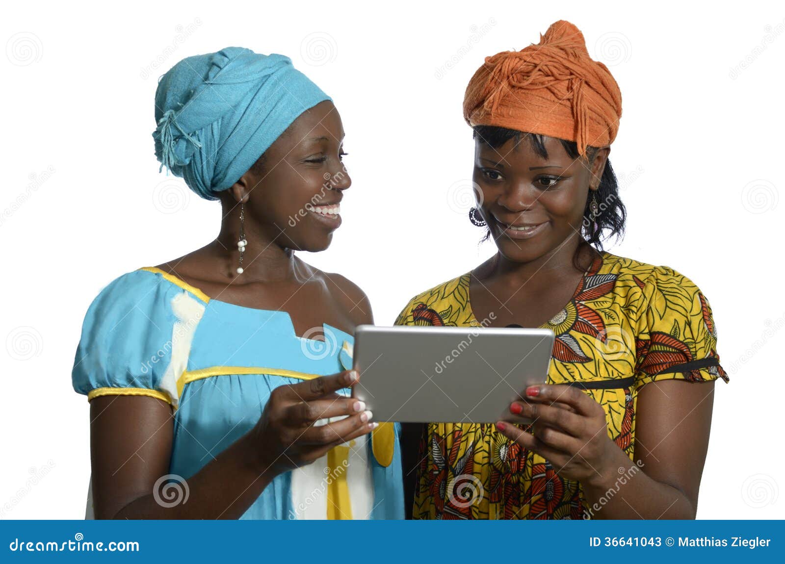 African Women with Tablet PC Stock Image - Image of communicate, cyan ...