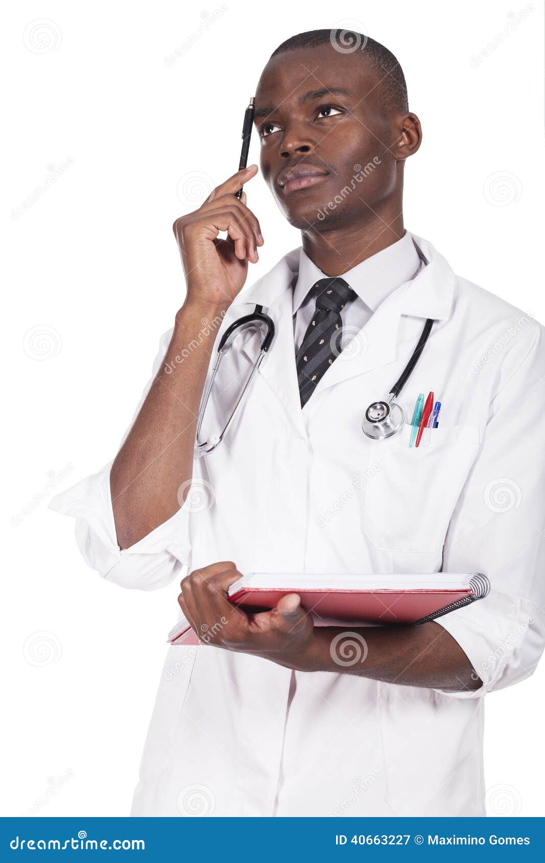 African young doctor stock image. Image of chart, isolated - 40663227
