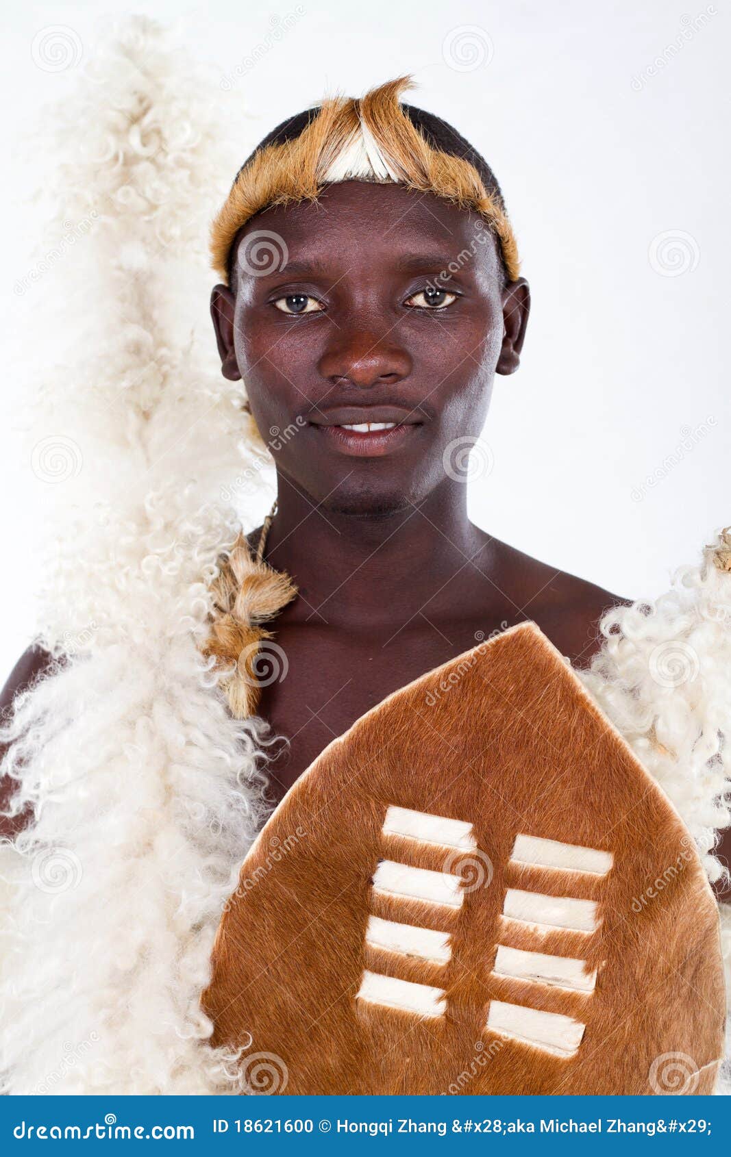 African Zulu man stock photo. Image of full, skin, ethnic - 18621600