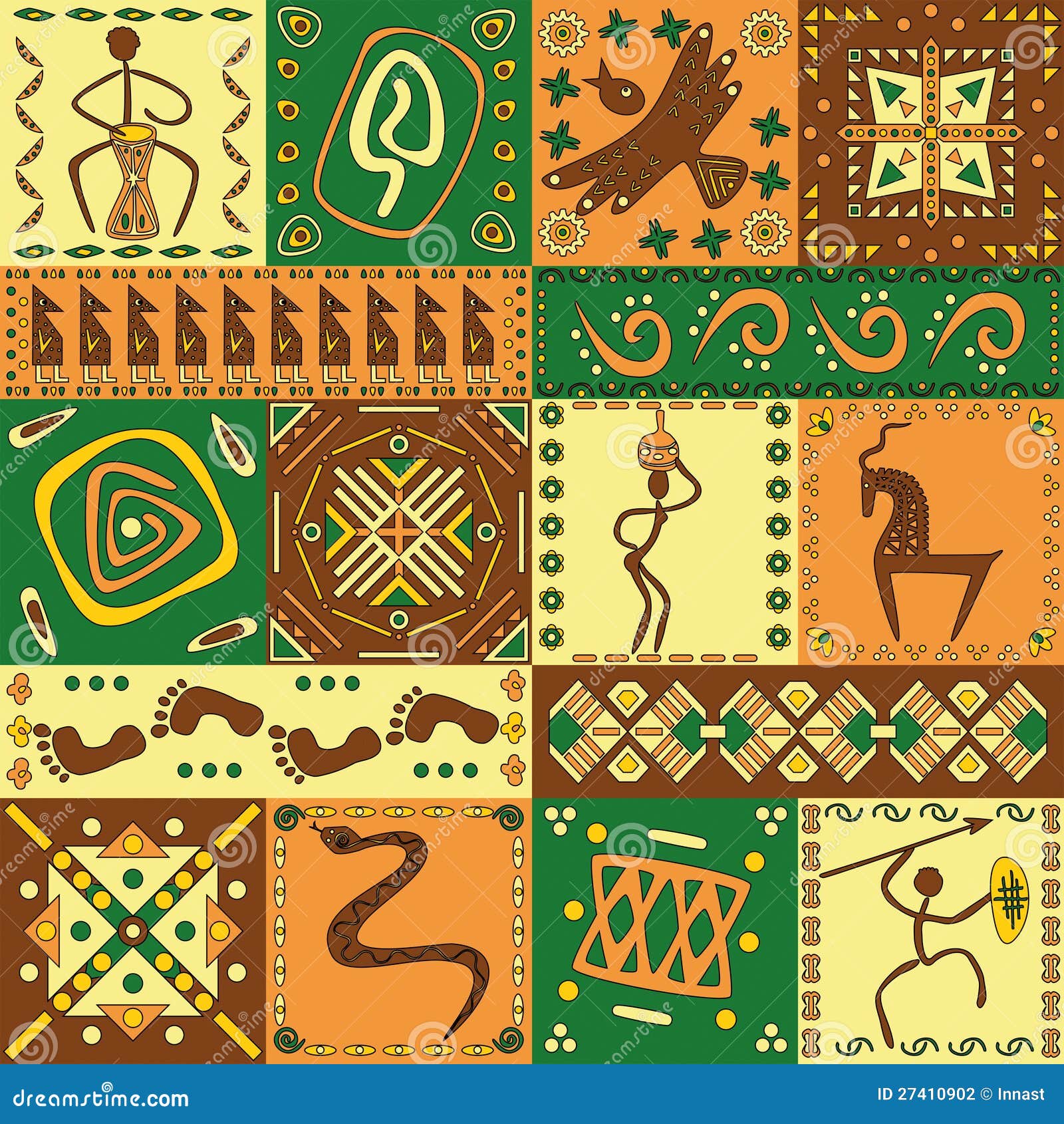 Afrikaans patroon vector illustratie. Illustration of afrika - 27410902