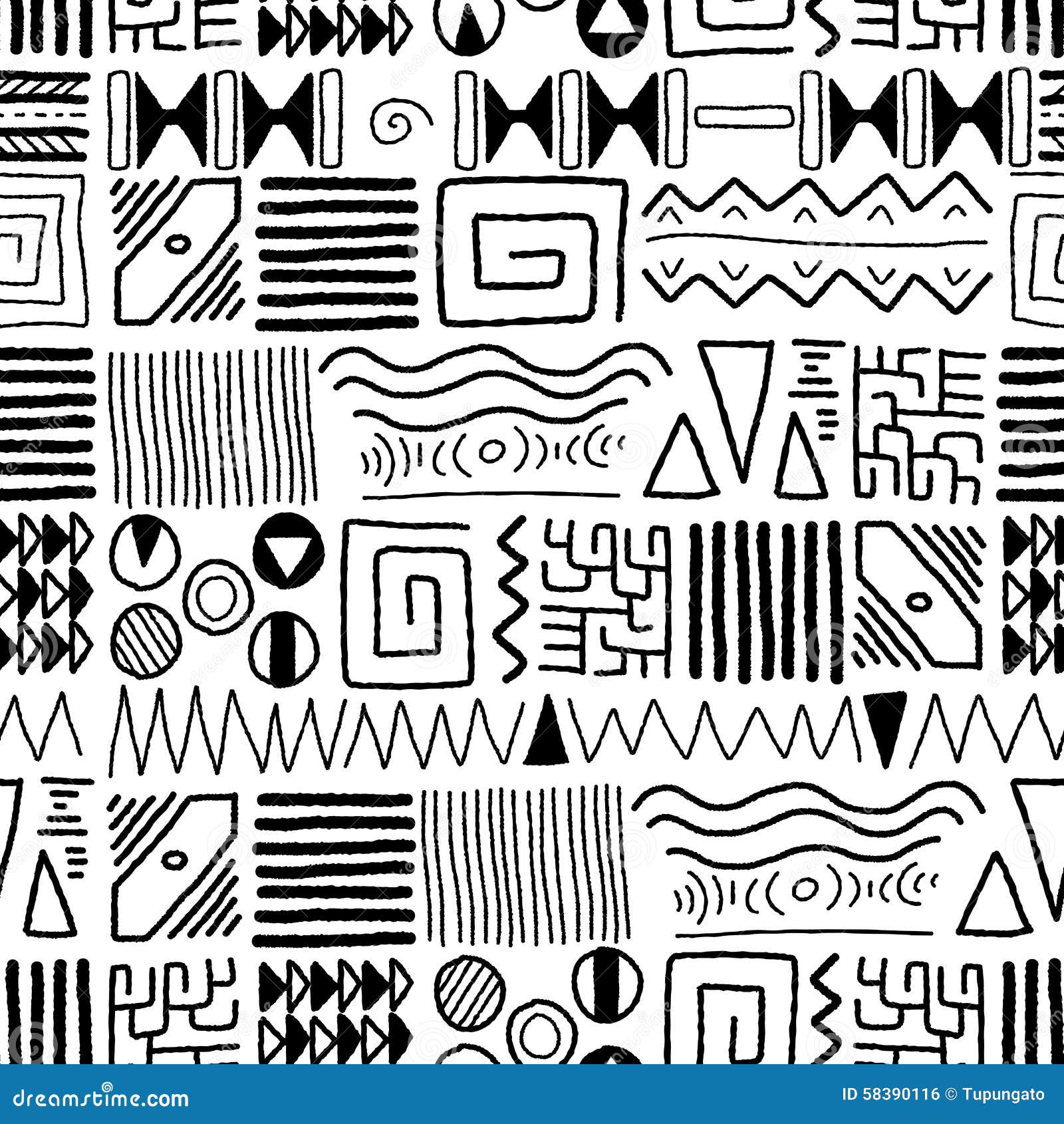 Afrikaans patroon vector illustratie. Illustration of inheems - 58390116