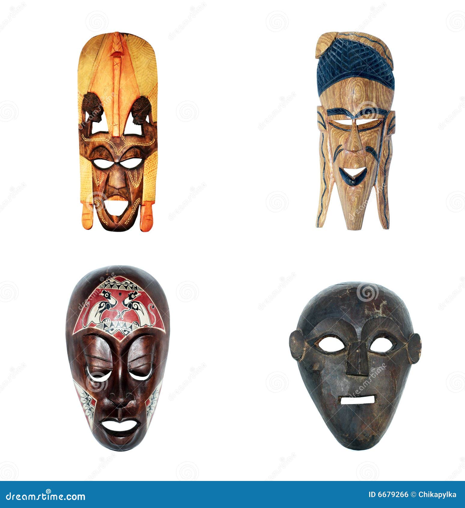 Afrikaanse Maskers (inzameling) Stock Foto - Image of authentiek ...