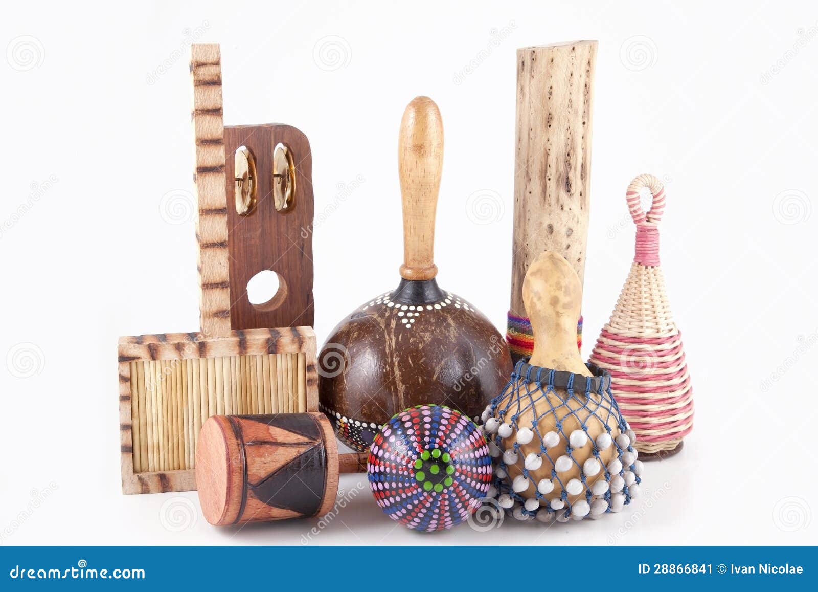 Afrikaanse Muzikale Instrumenten Stock Afbeelding - Image of voorwerpen ...