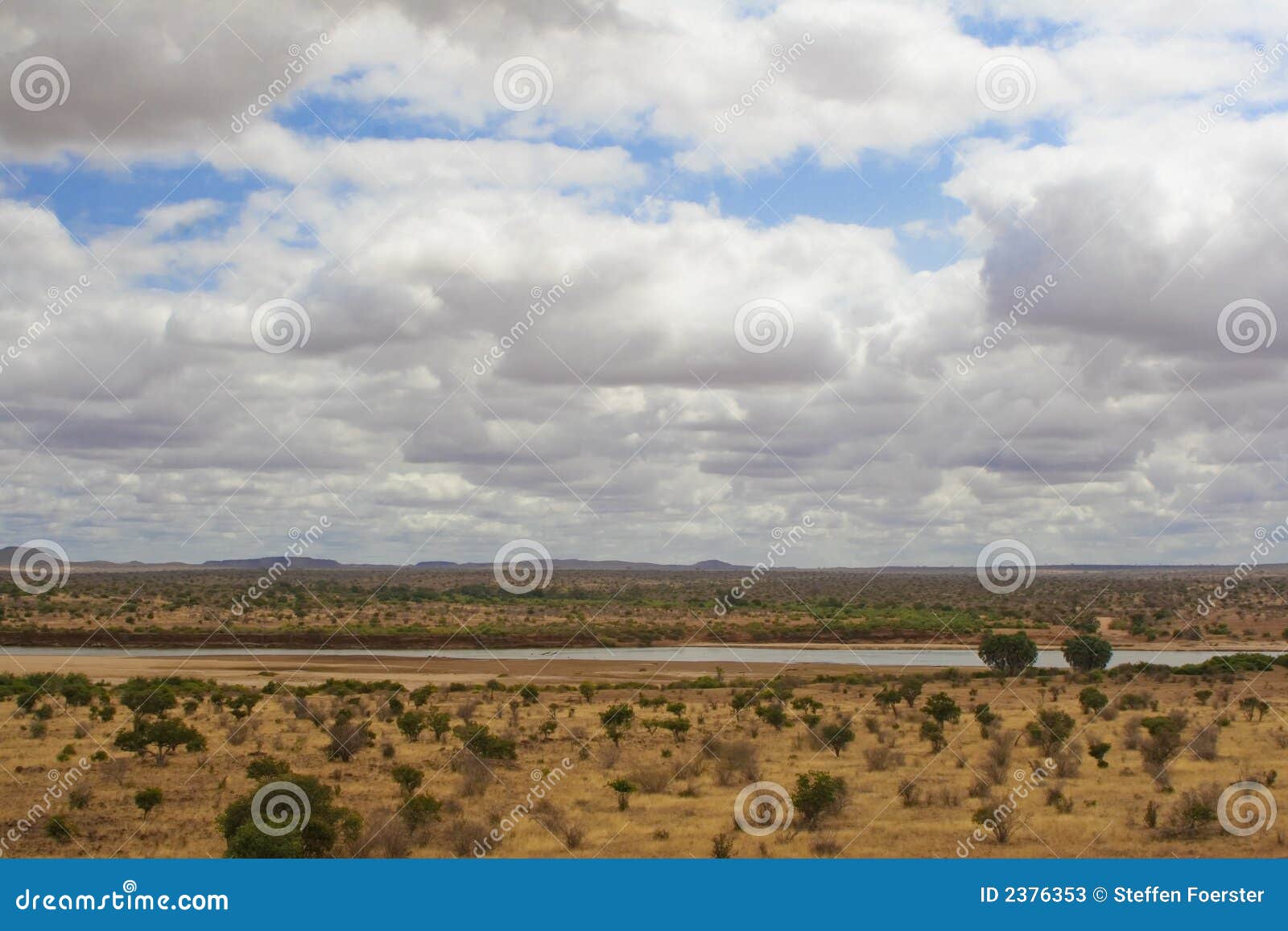 Afrikanische Savanne stockbild. Bild von buschland, geöffnet - 2376353