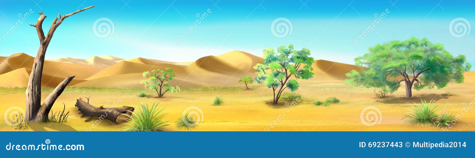 Afrikanische Savanne Bild Zwei Stock Abbildung - Illustration von ...