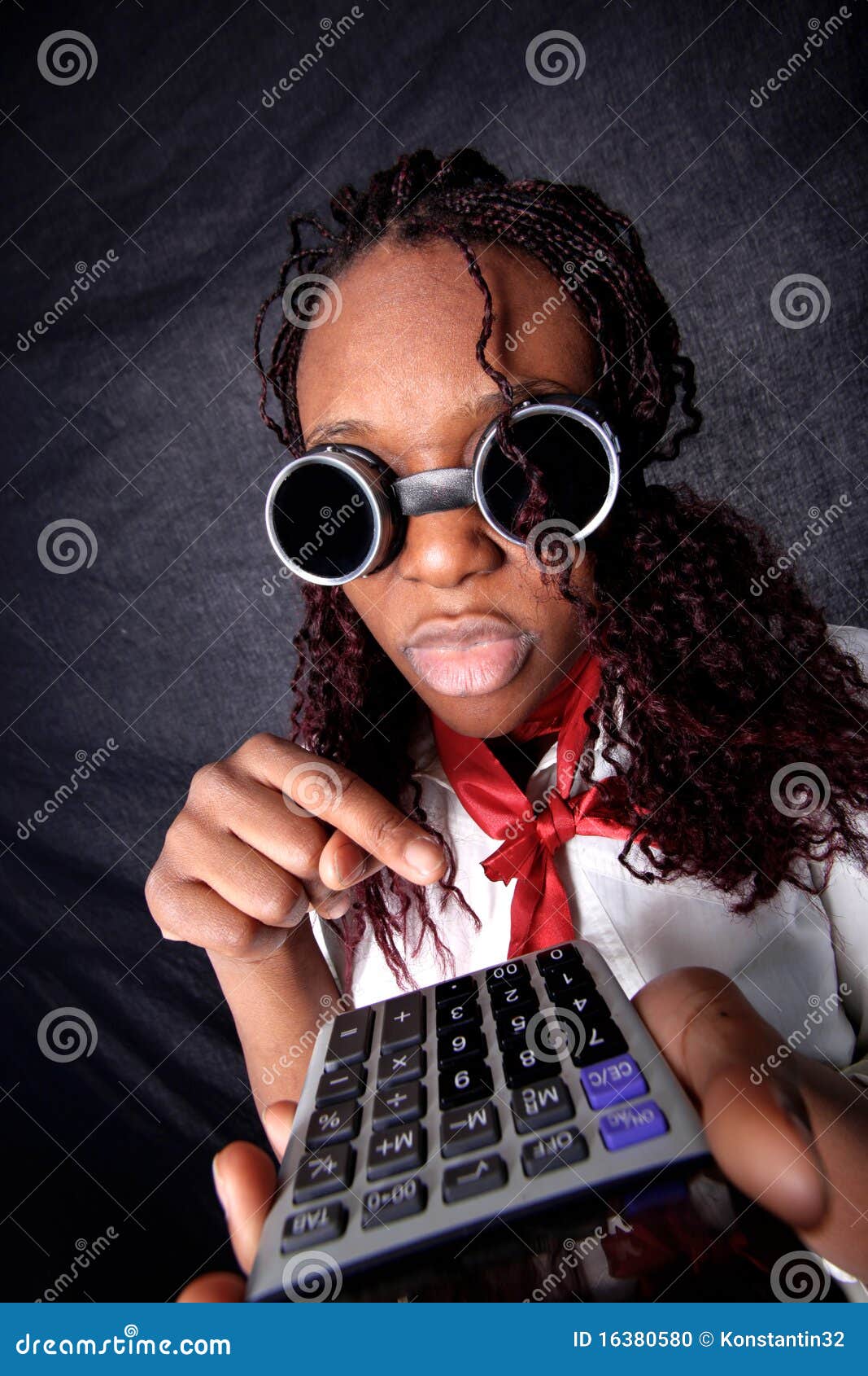 Afro-american with Calculator Stock Photo - Image of manager ...