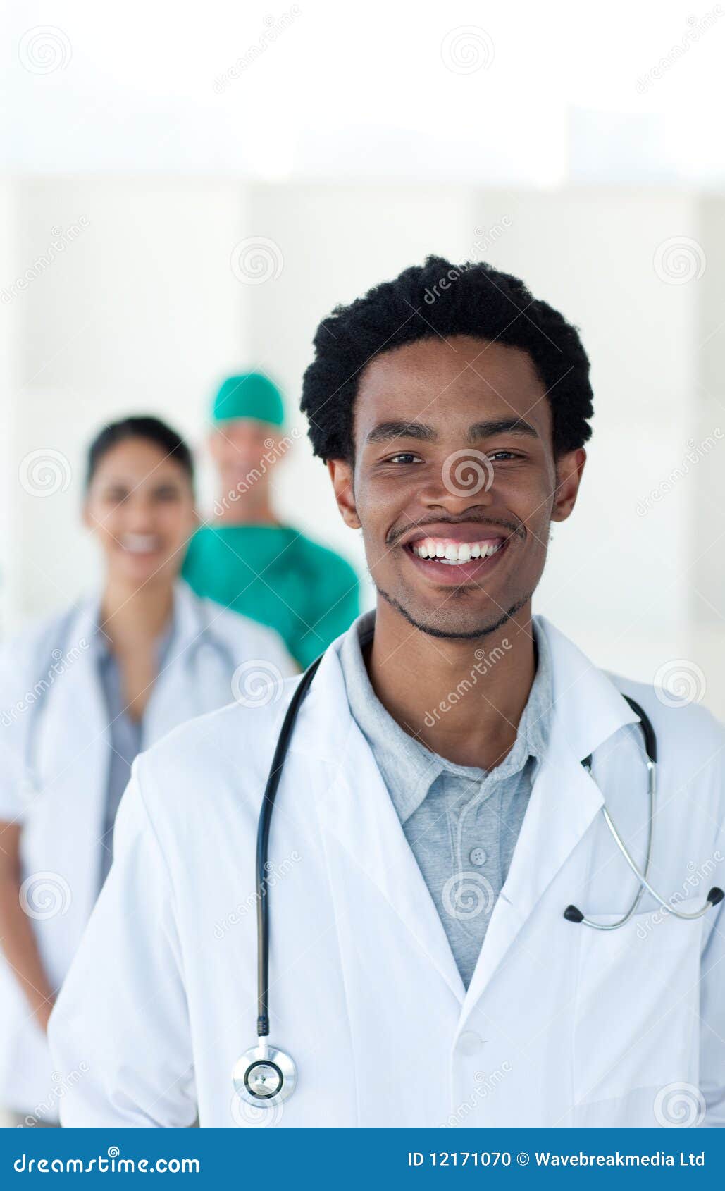 Afro-american Doctor Smiling at the Camera Stock Photo - Image of ...