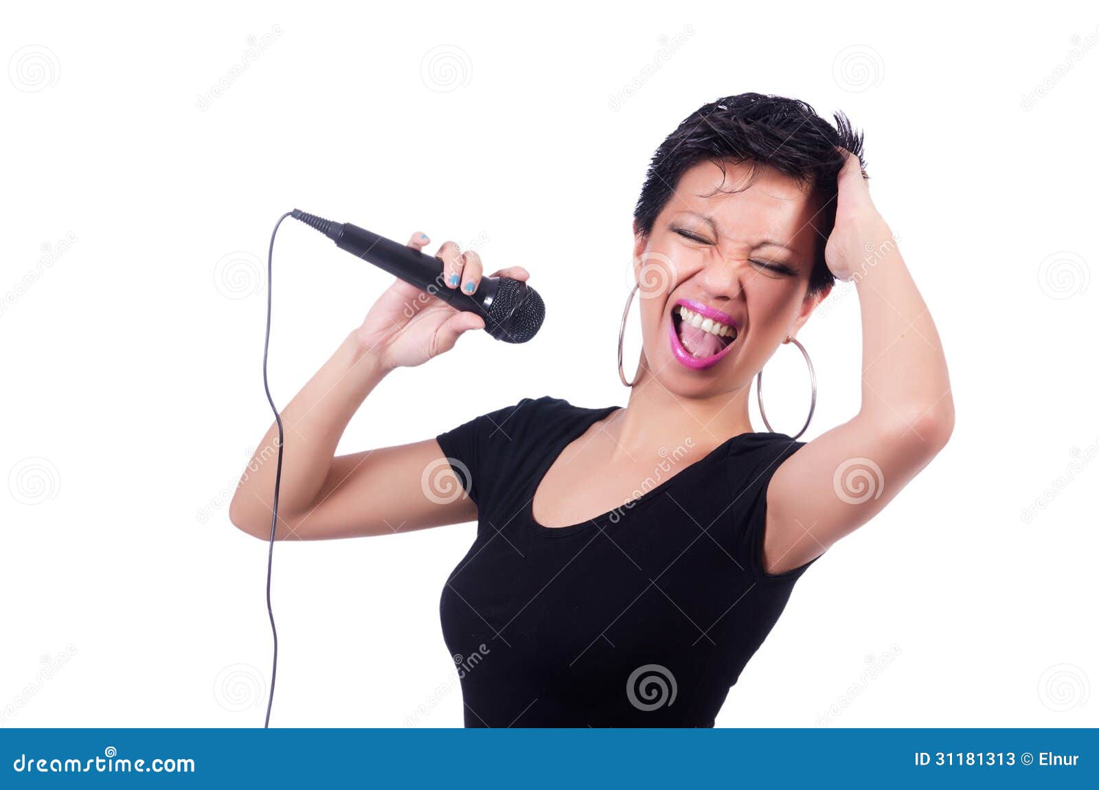 Afro-american Female Singer Stock Image - Image of live, attractive ...