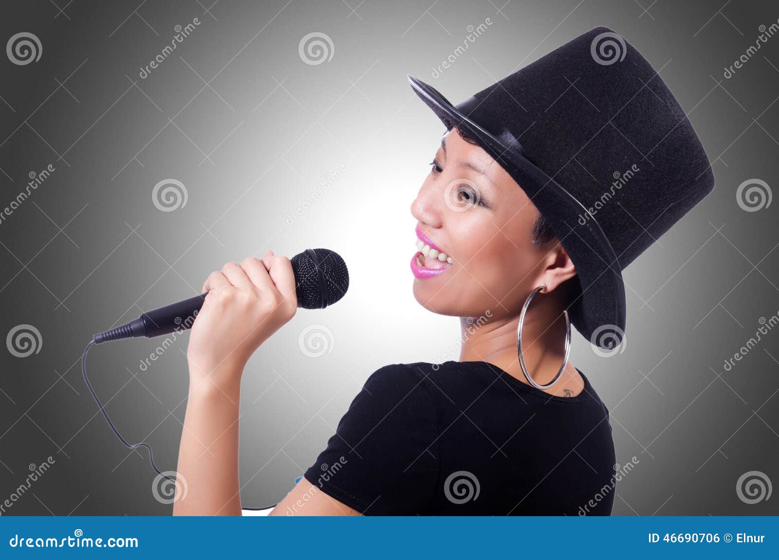 Afro-american Female Singer Stock Photo - Image of american, black ...