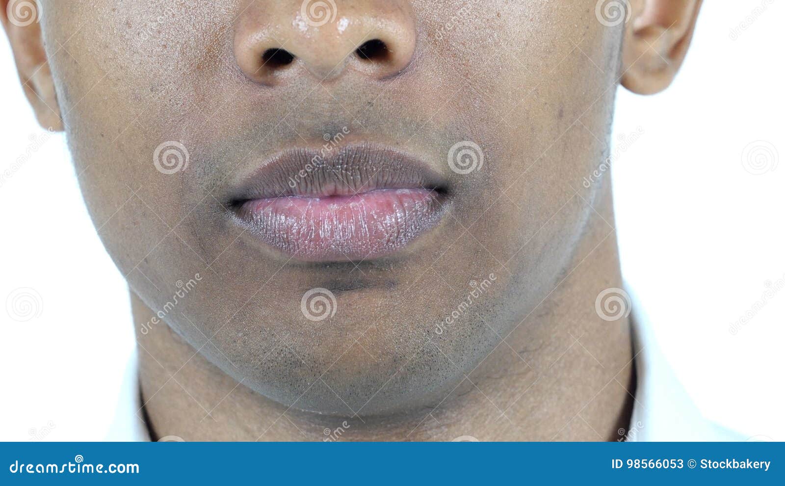 Afro-American Man Face Close Up Stock Image - Image of model, freelance ...