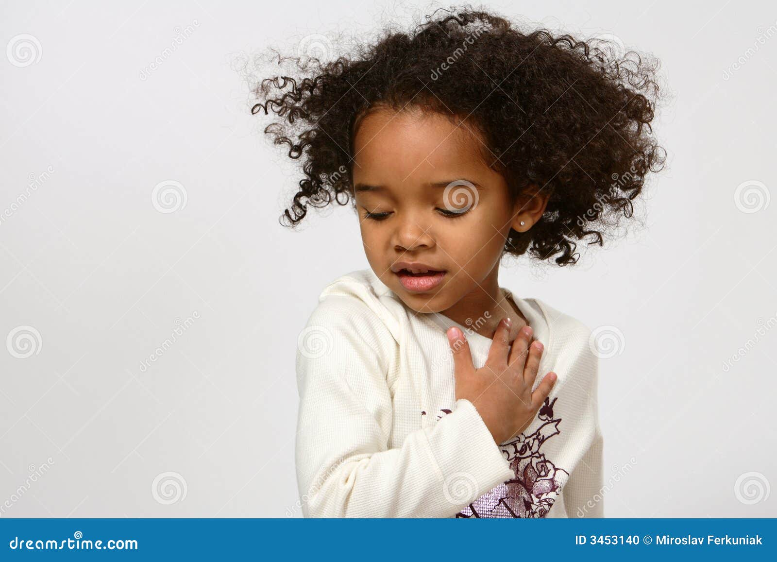 Afro Child stock photo. Image of studio, female, autumn - 3453140