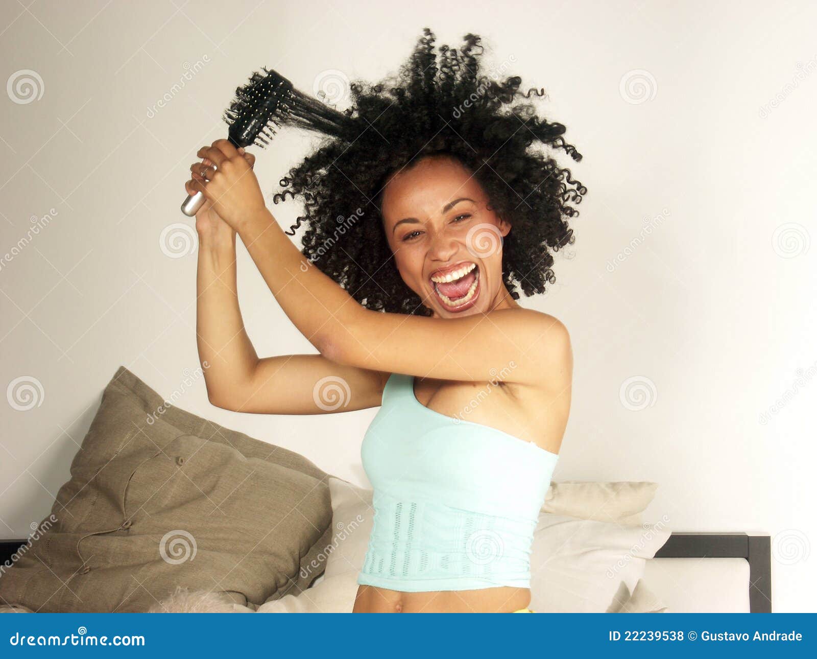 Afro and comb. stock photo. Image of expression, effort - 22239538