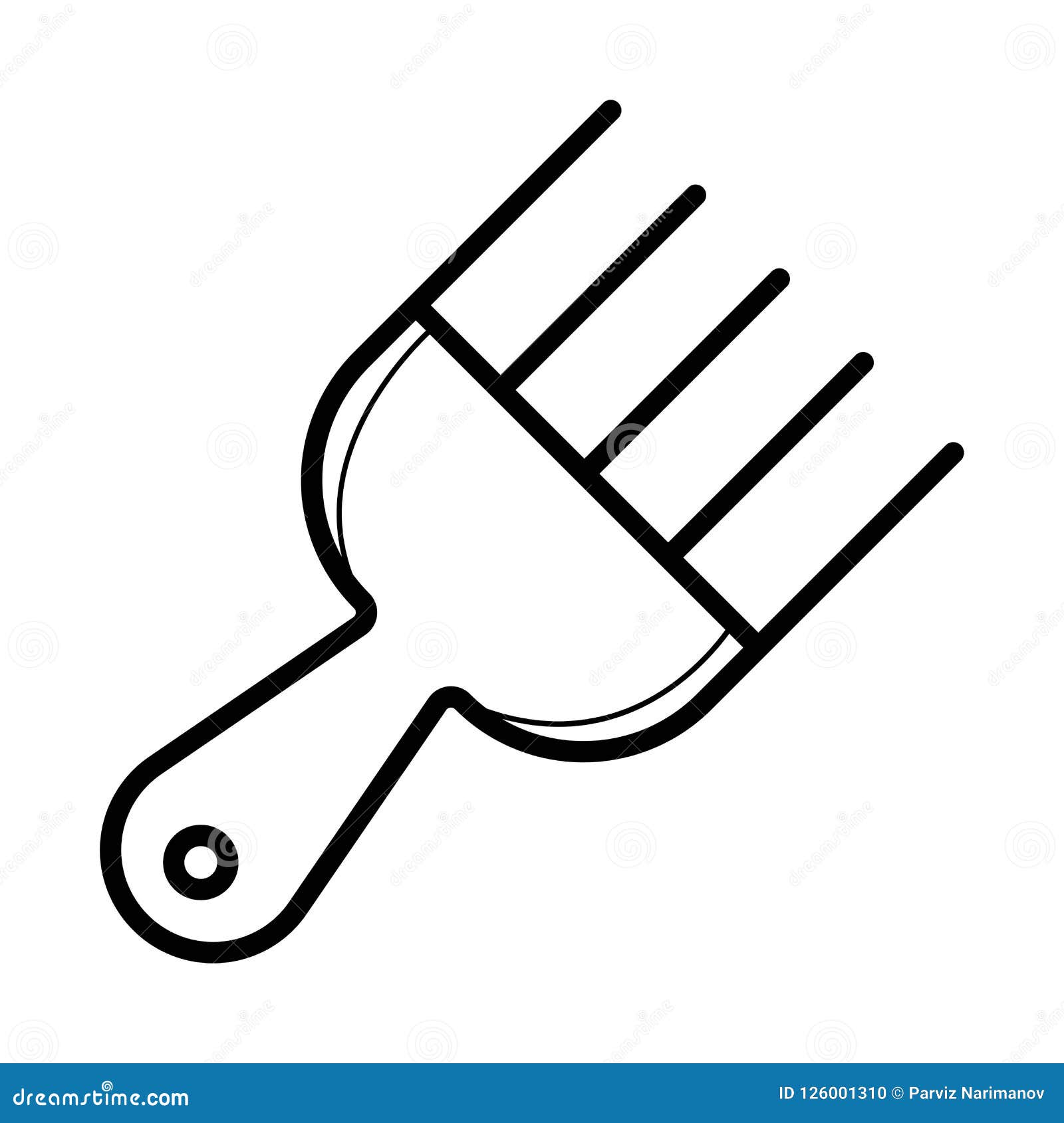 Afro Comb vector stock illustration. Illustration of healthy - 126001310
