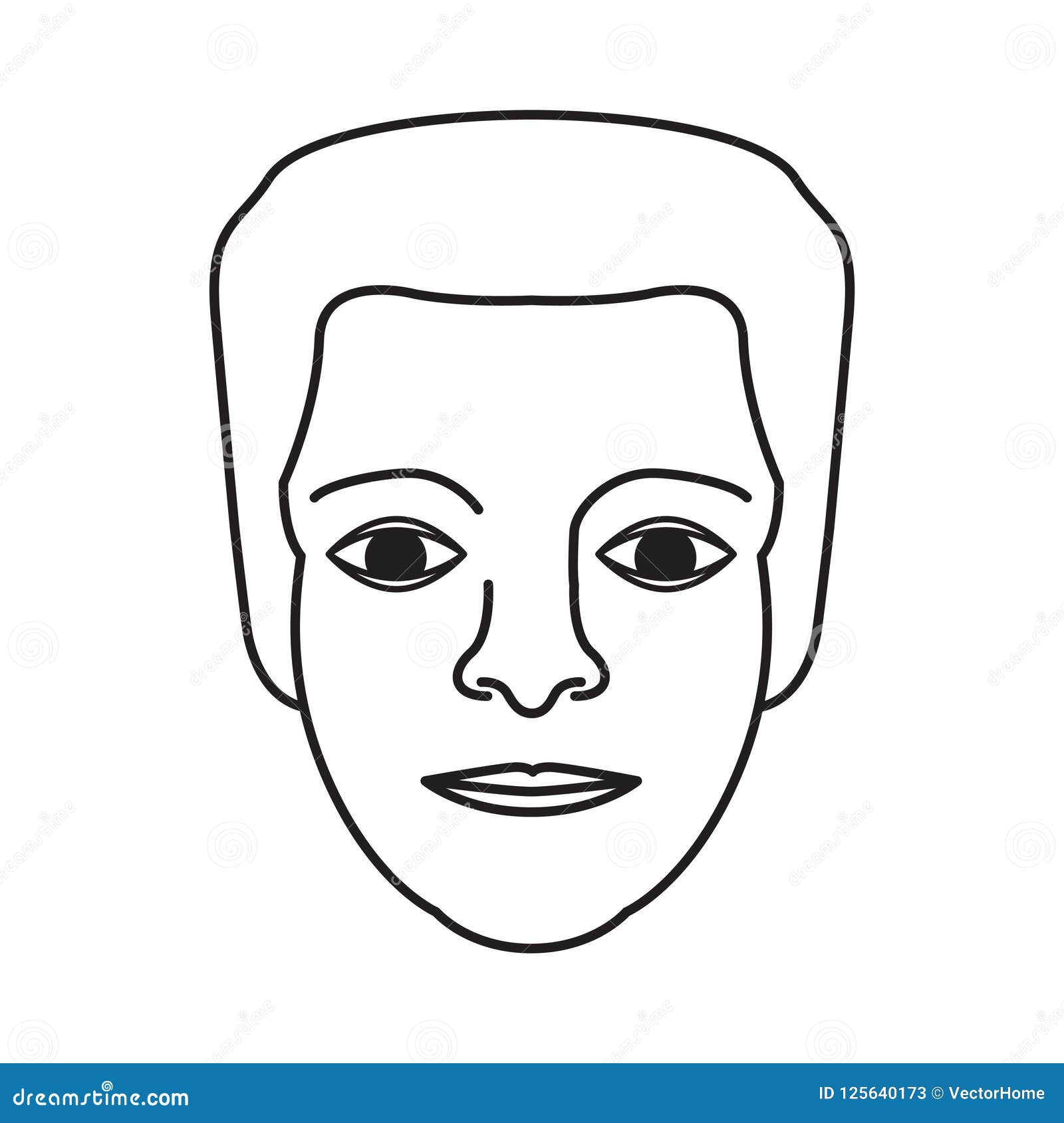 Afro Face Icon, Vector Illustration Stock Vector - Illustration of ...