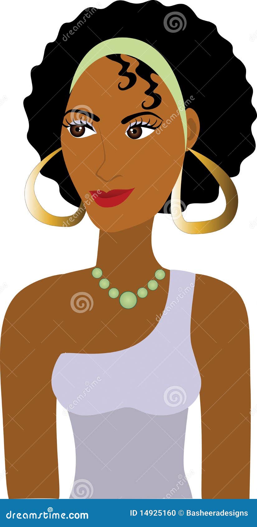Afro Girl Avatar stock vector. Illustration of face, african - 14925160