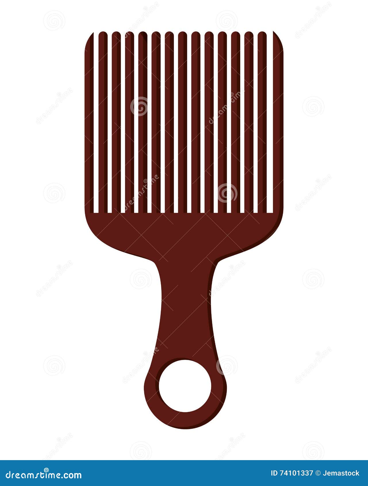 Afro hair comb icon stock illustration. Illustration of hairdressing ...