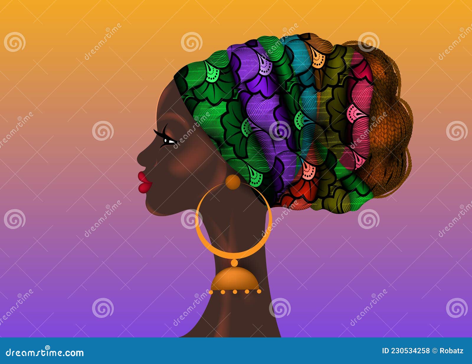 Kinky Curly Afro Hair Portrait African Woman Wear Sunglasses Dark