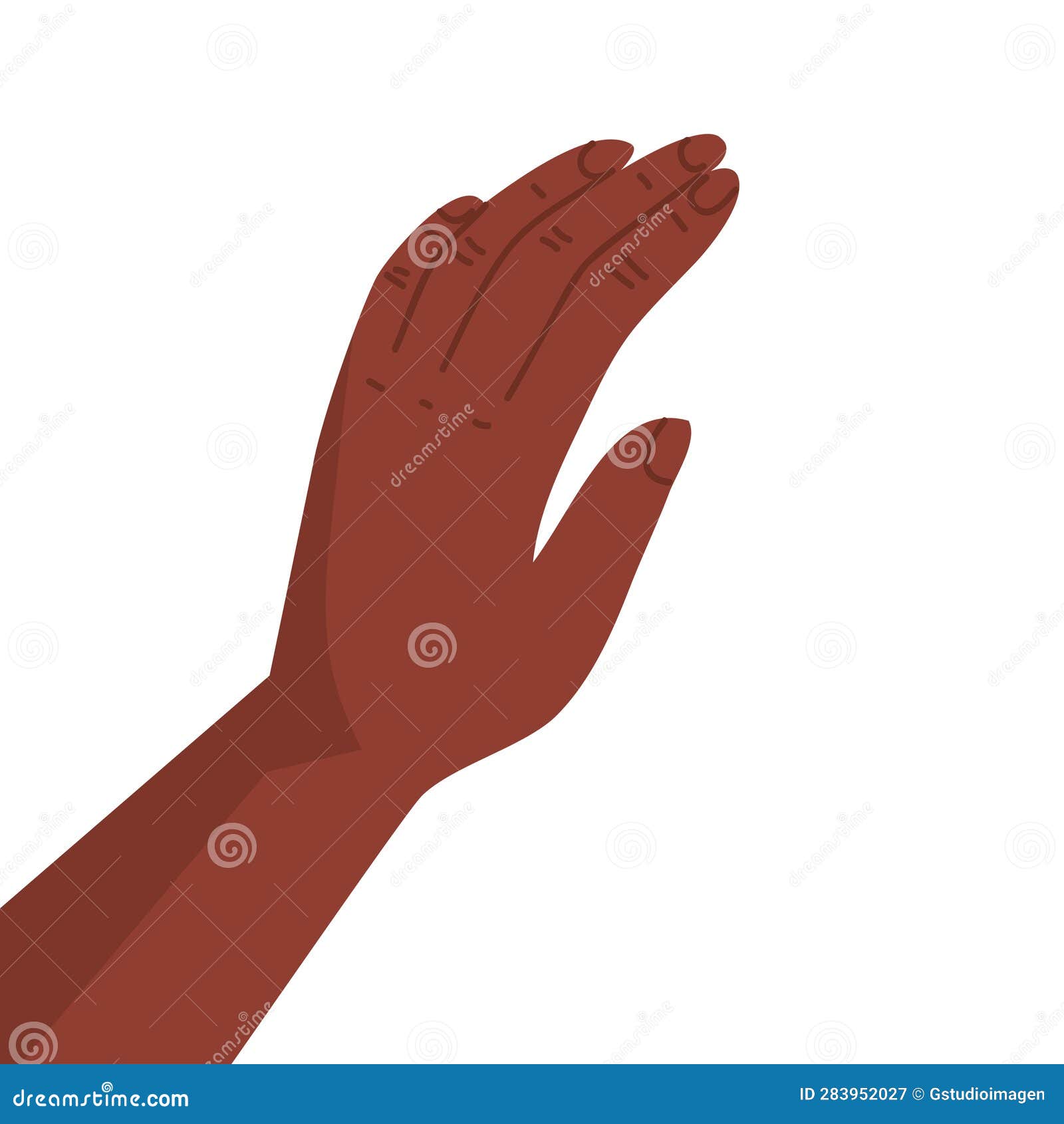 Afro hand human touching stock vector. Illustration of touch - 283952027