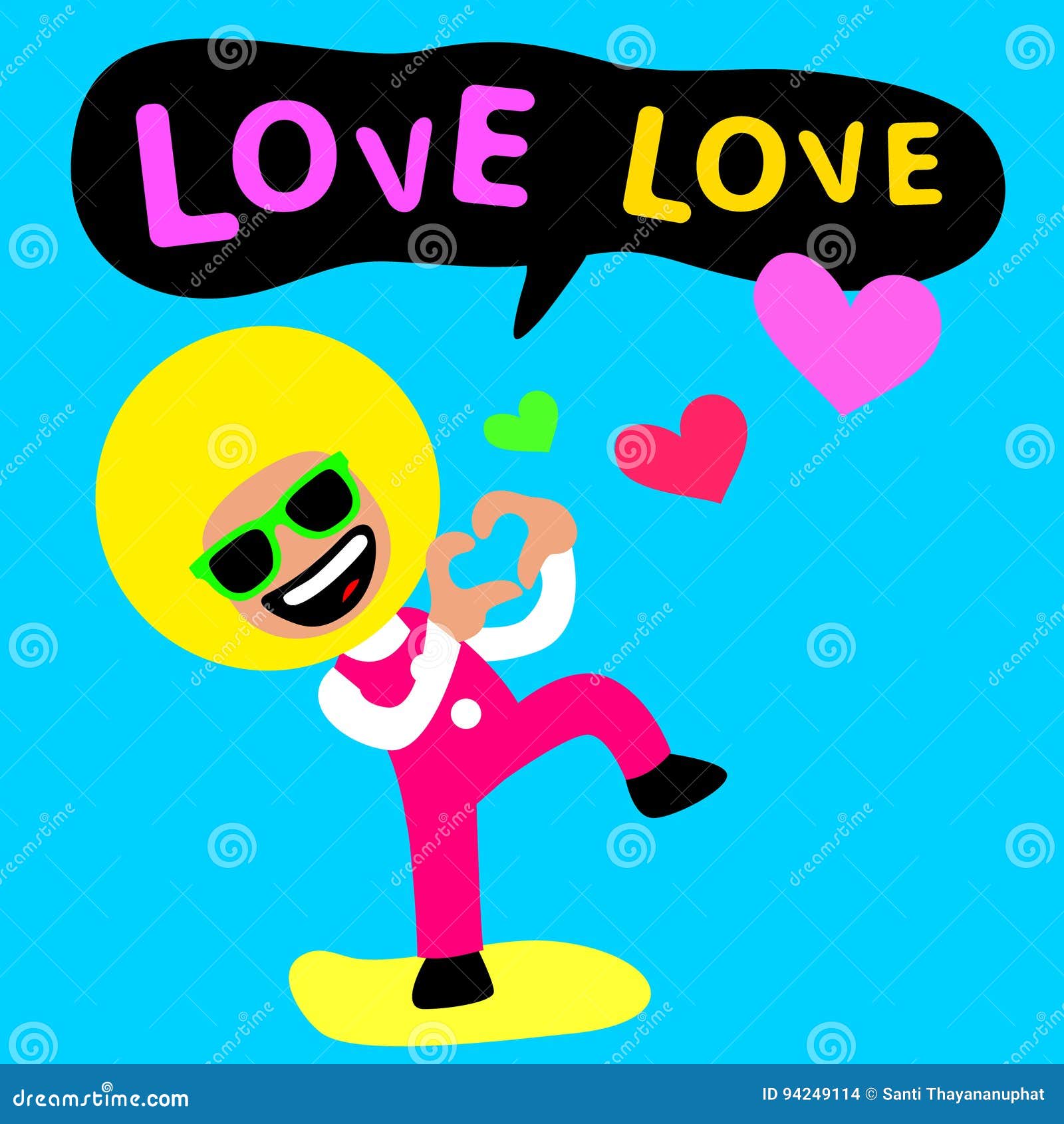 Afro Love Love stock illustration. Illustration of smile - 94249114