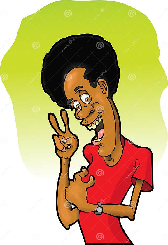 Afro Man stock vector. Illustration of cool, hair, happening - 3461574