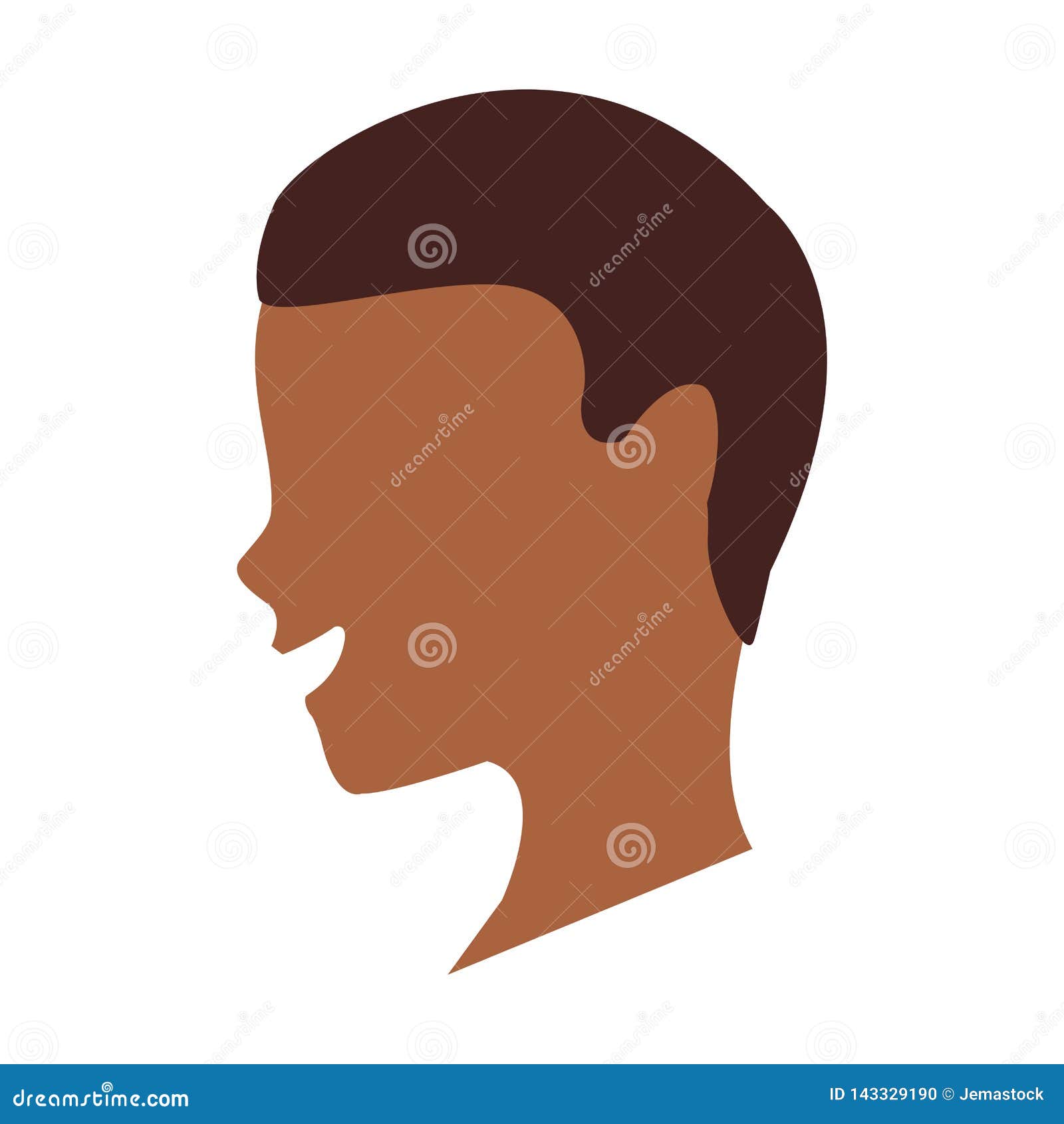 Afro man faceless head stock vector. Illustration of character - 143329190