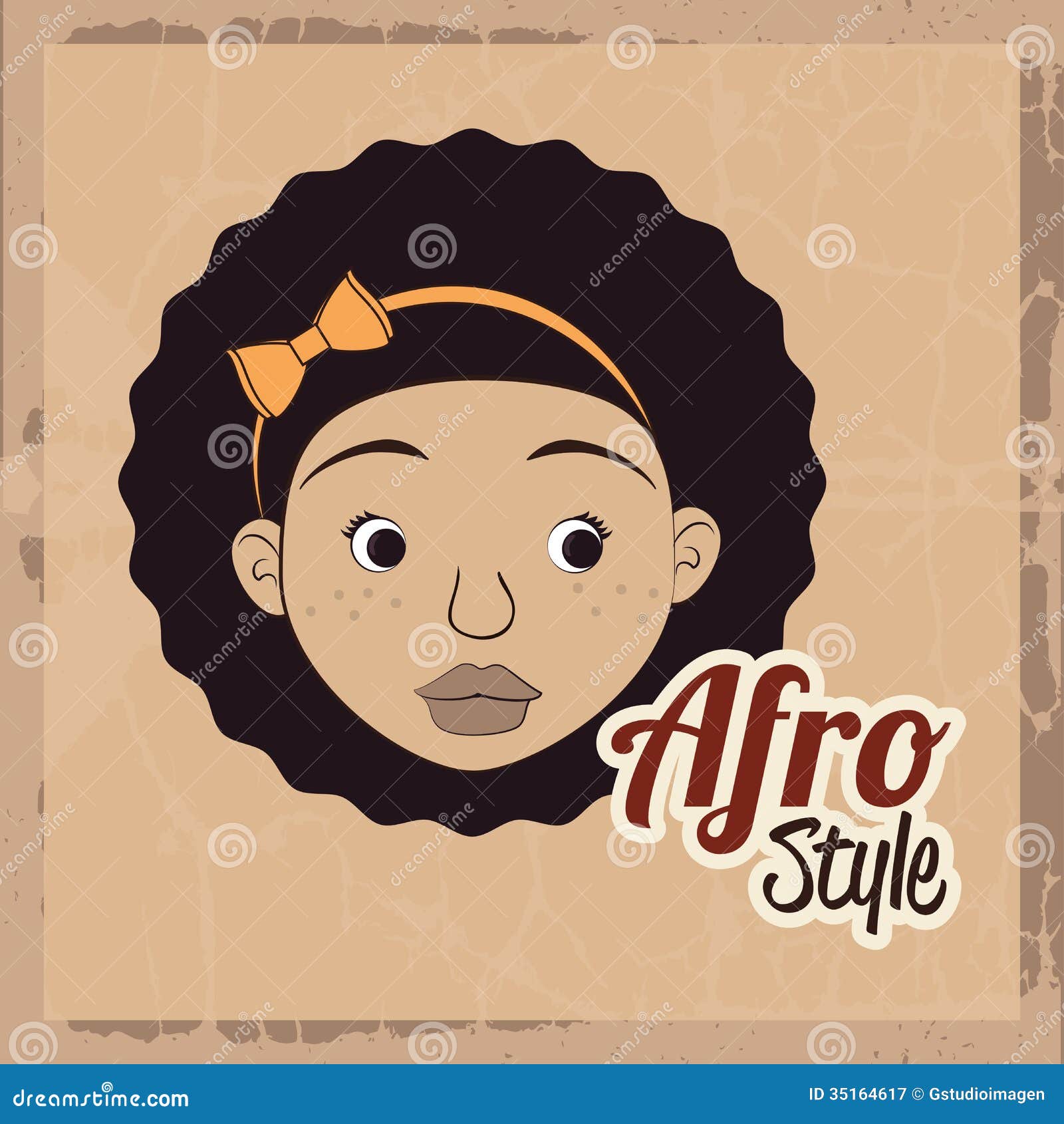 Afro style design stock vector. Illustration of ribbon - 35164617