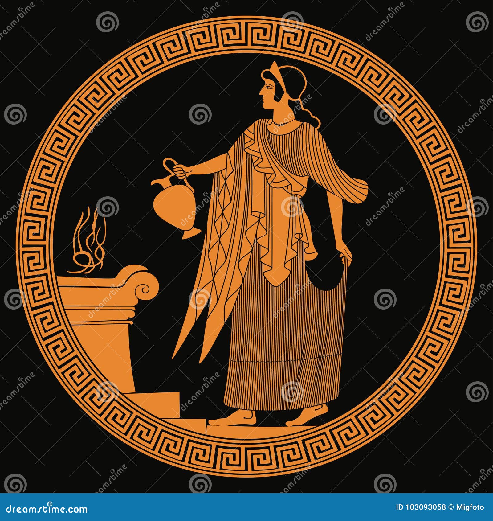 Afrodite Della Dea Del Greco Antico Illustrazione Vettoriale ...