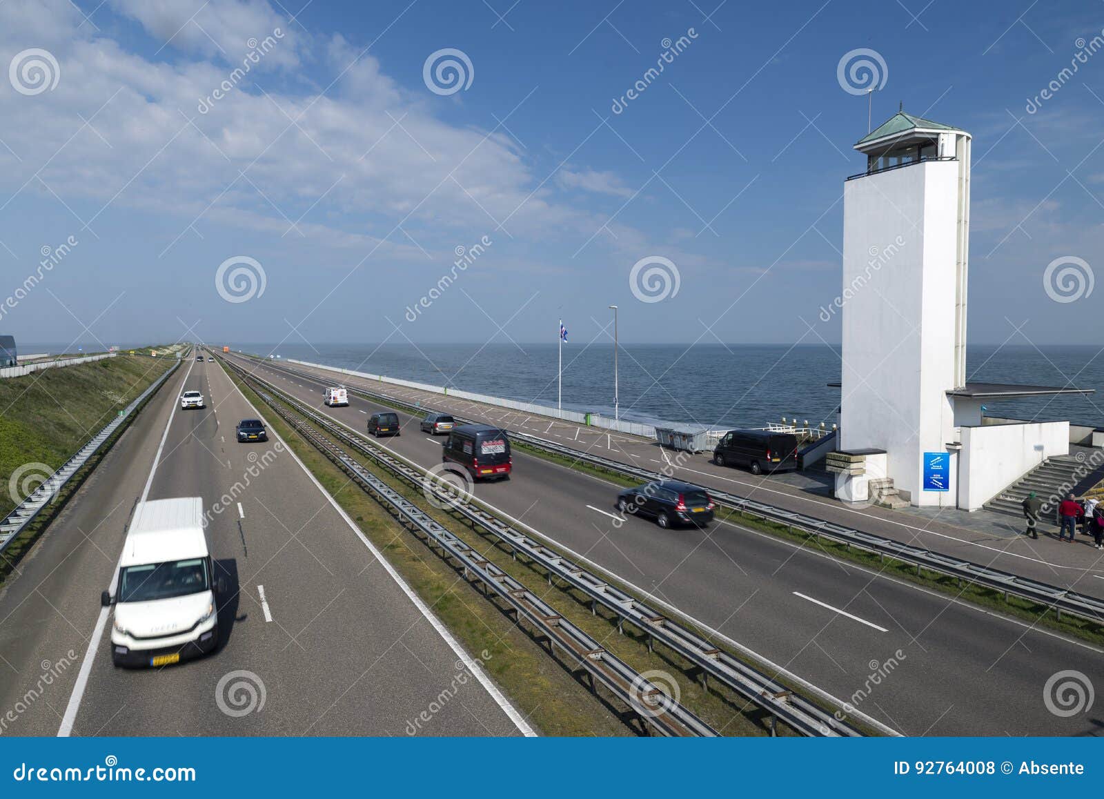 Afsluitdijk editorial stock photo. Image of highway, causeway - 92764008